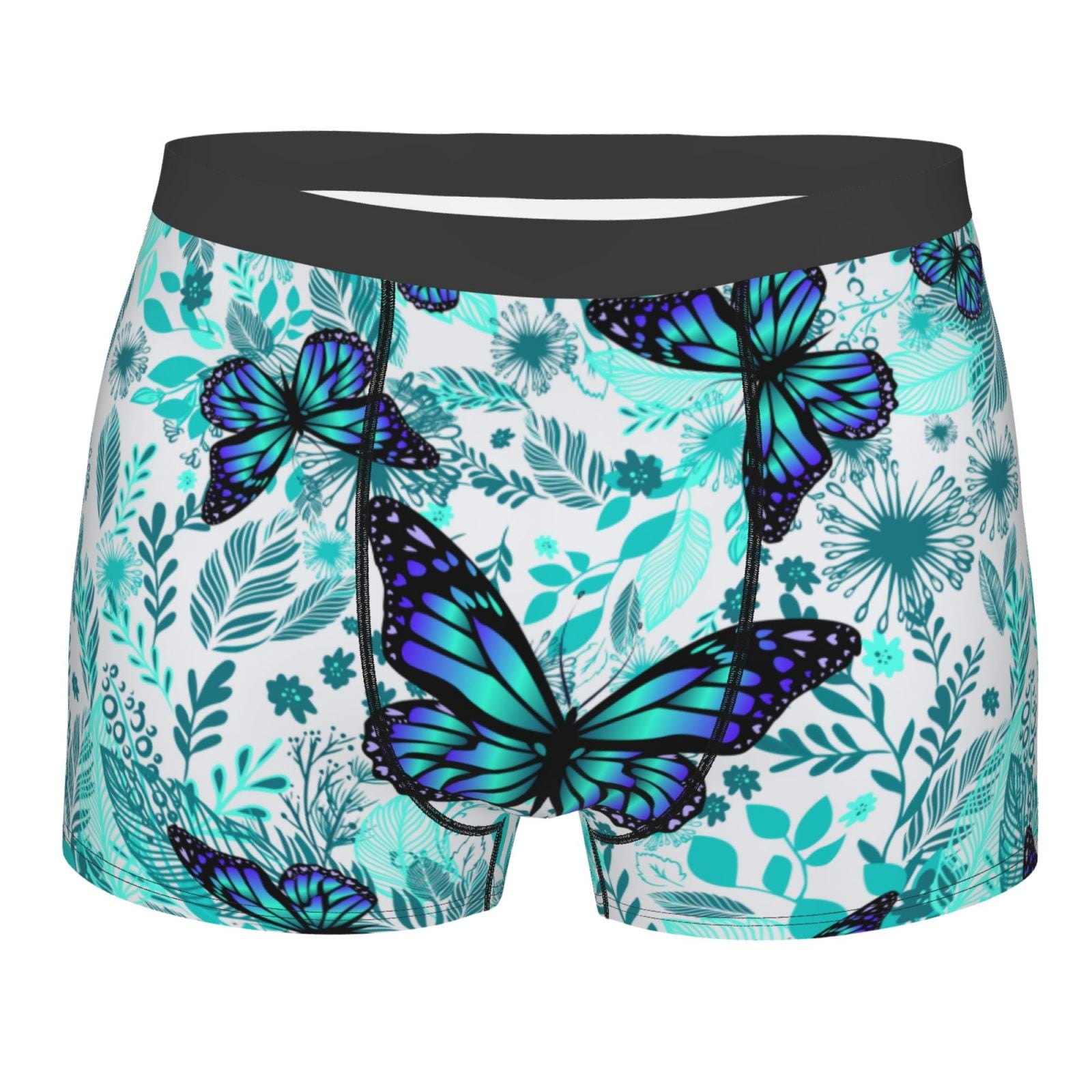 Lukts Blue Floral With Butterflies Men'S Underwear Covered Waistband ...