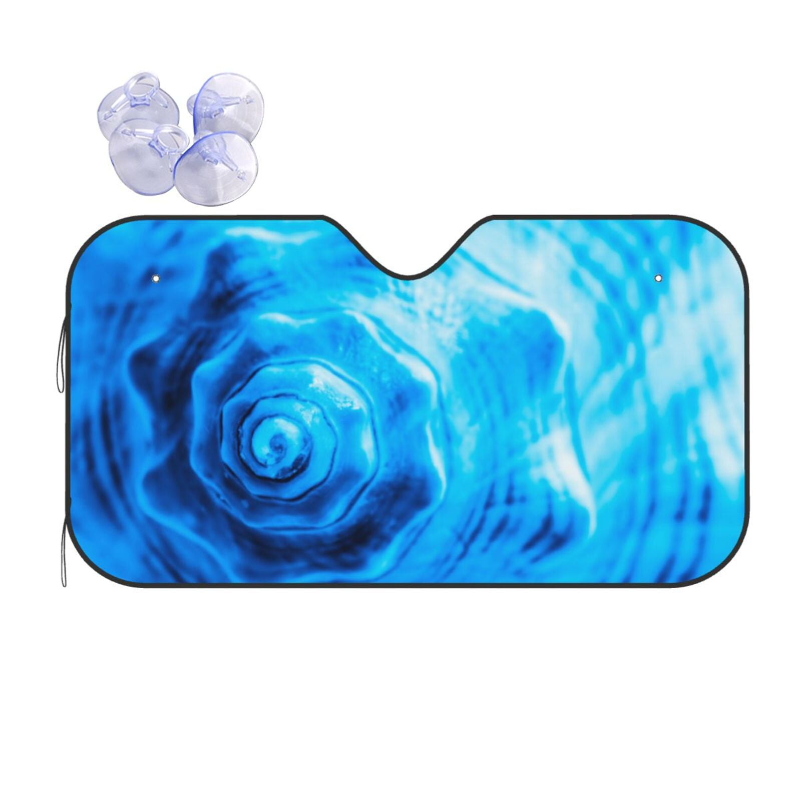 Lukts Blue Shell Car Windshield Sun Shade With Storage Pouch,Foldable ...