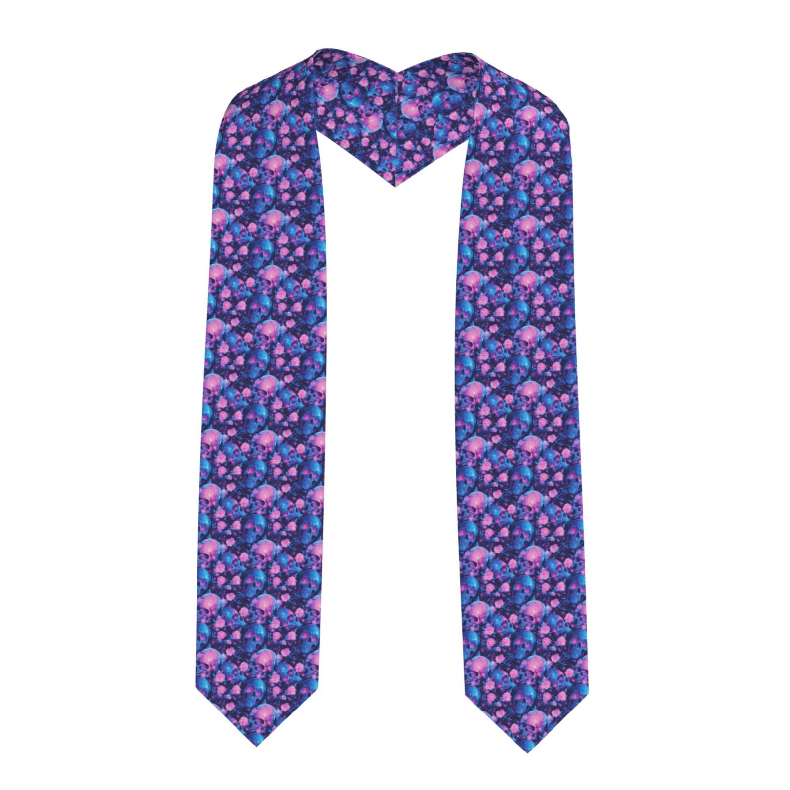 Lukts Blue Skull Rose for Graduation Shawl Ribbon, Unisex 36x5.1 Inch ...