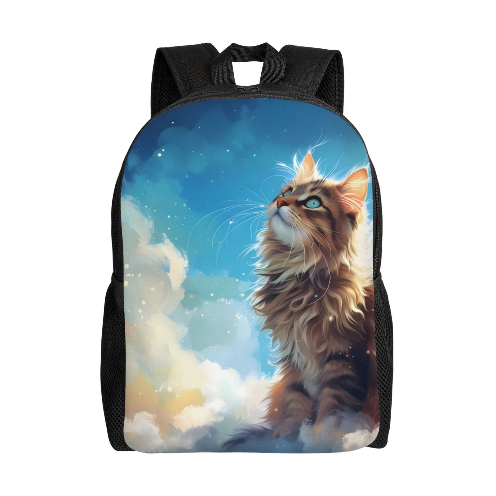 Lukts Blue Sky Winged Cat Backpack for Travel, Sports, Beach, Work ...