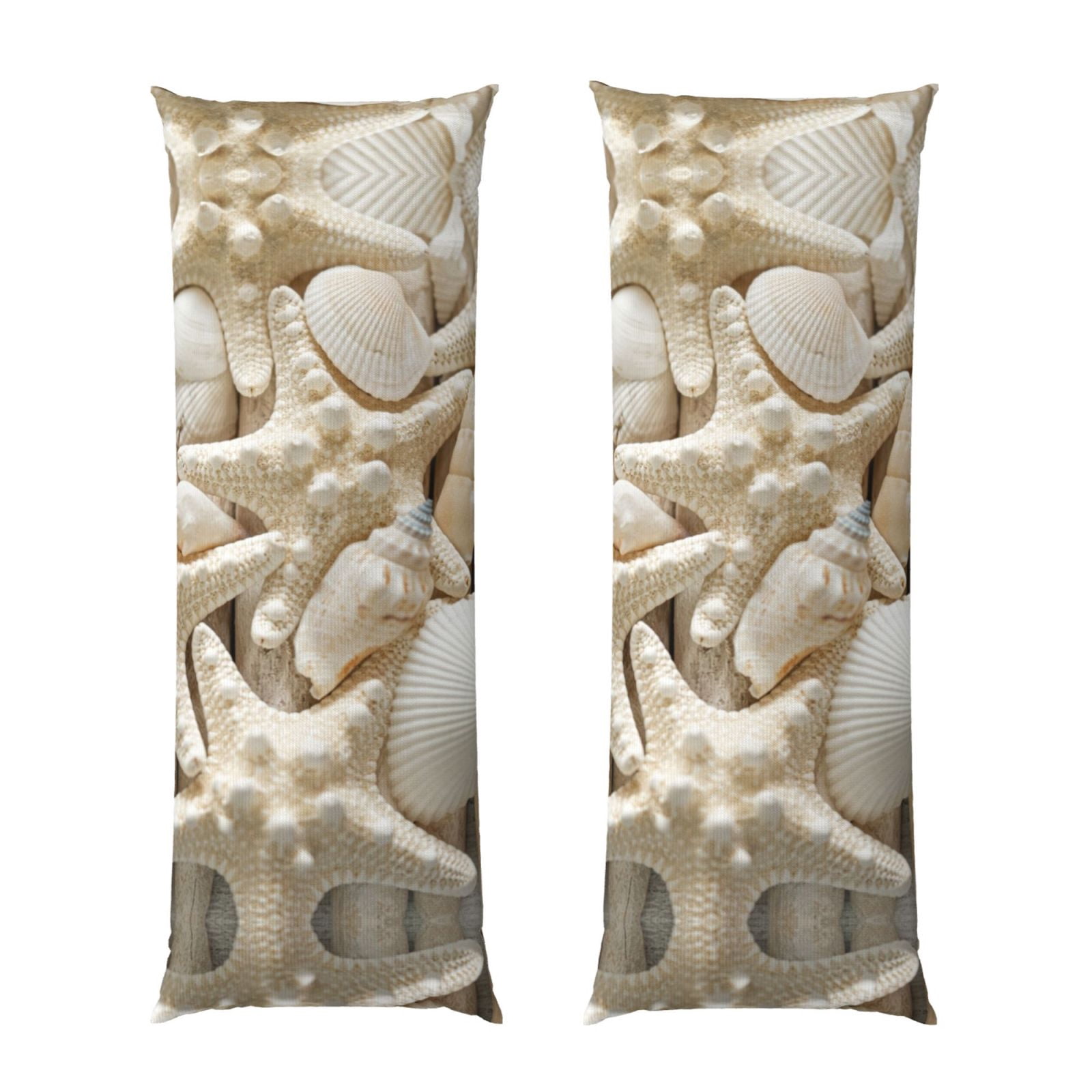 Lukts Body Pillowcase Starfish and Sea Shells Long Body Double Printed ...