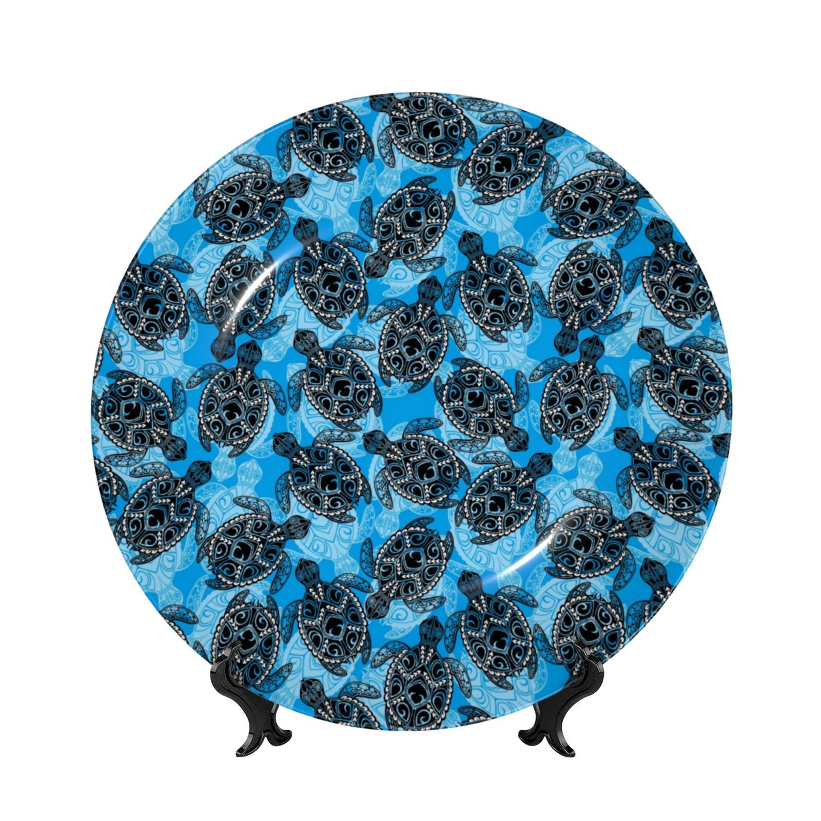 Lukts Bohemian Sea Turtle for Bone China Decorative Plates, Ceramic ...