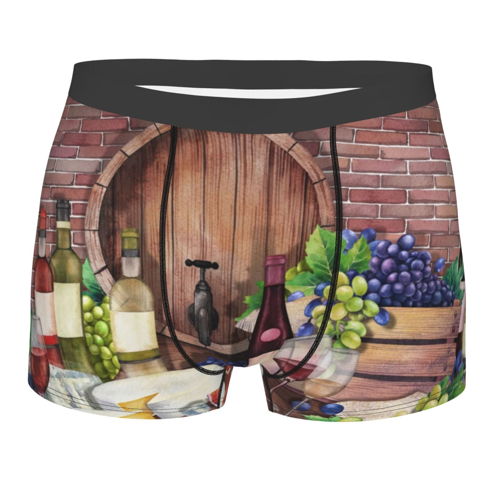 Lukts Bottle Glass Red Wine Men'S Underwear Covered Waistband Boxer ...