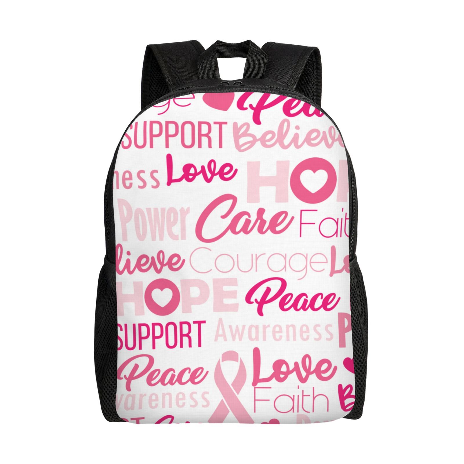 Lukts Breast Cancer Pink Ribbons Awareness Backpack for Travel, Sports ...