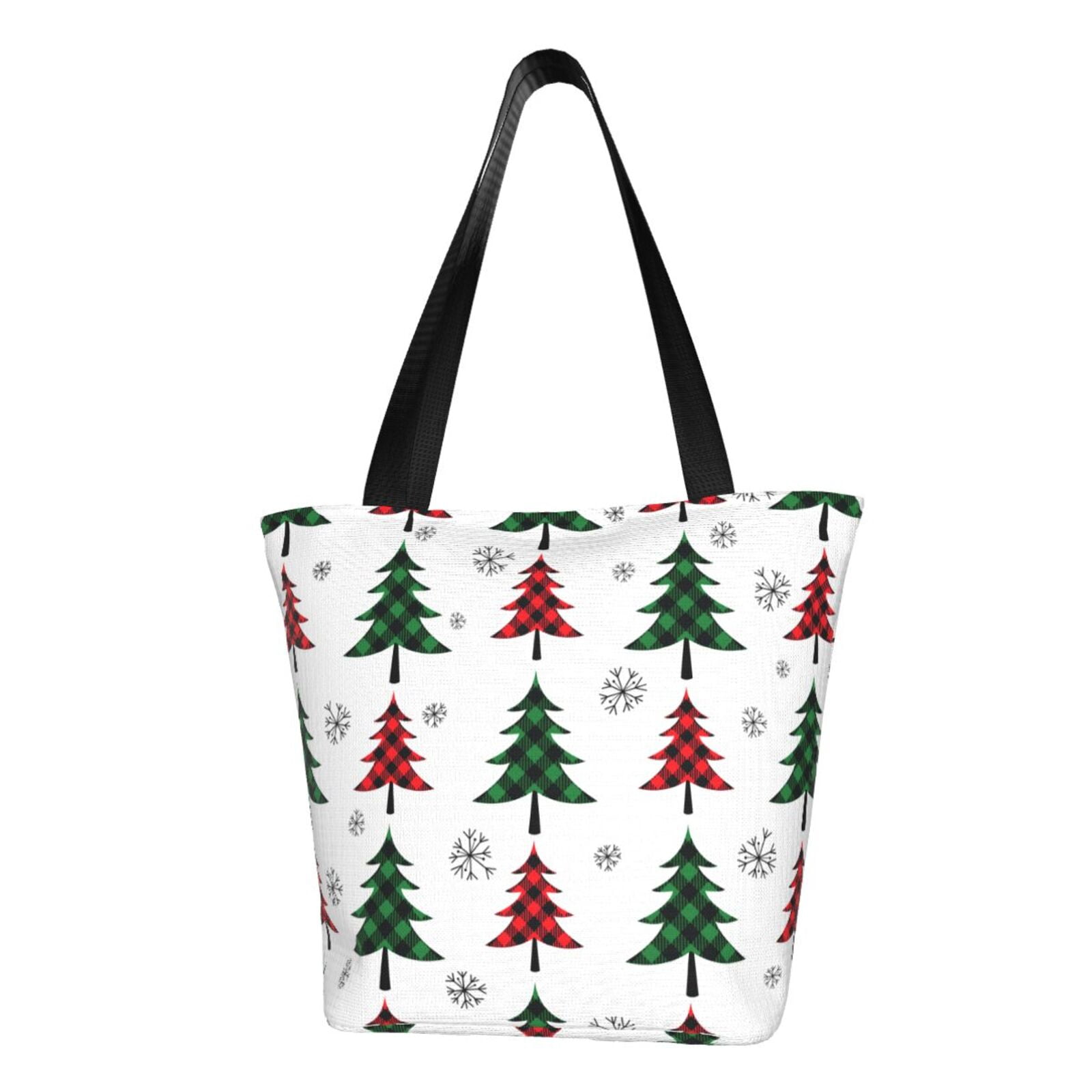 Lukts Buffalo Plaid Christmas Trees Tote Bag,Shoulder Bag Women'S Hobos ...