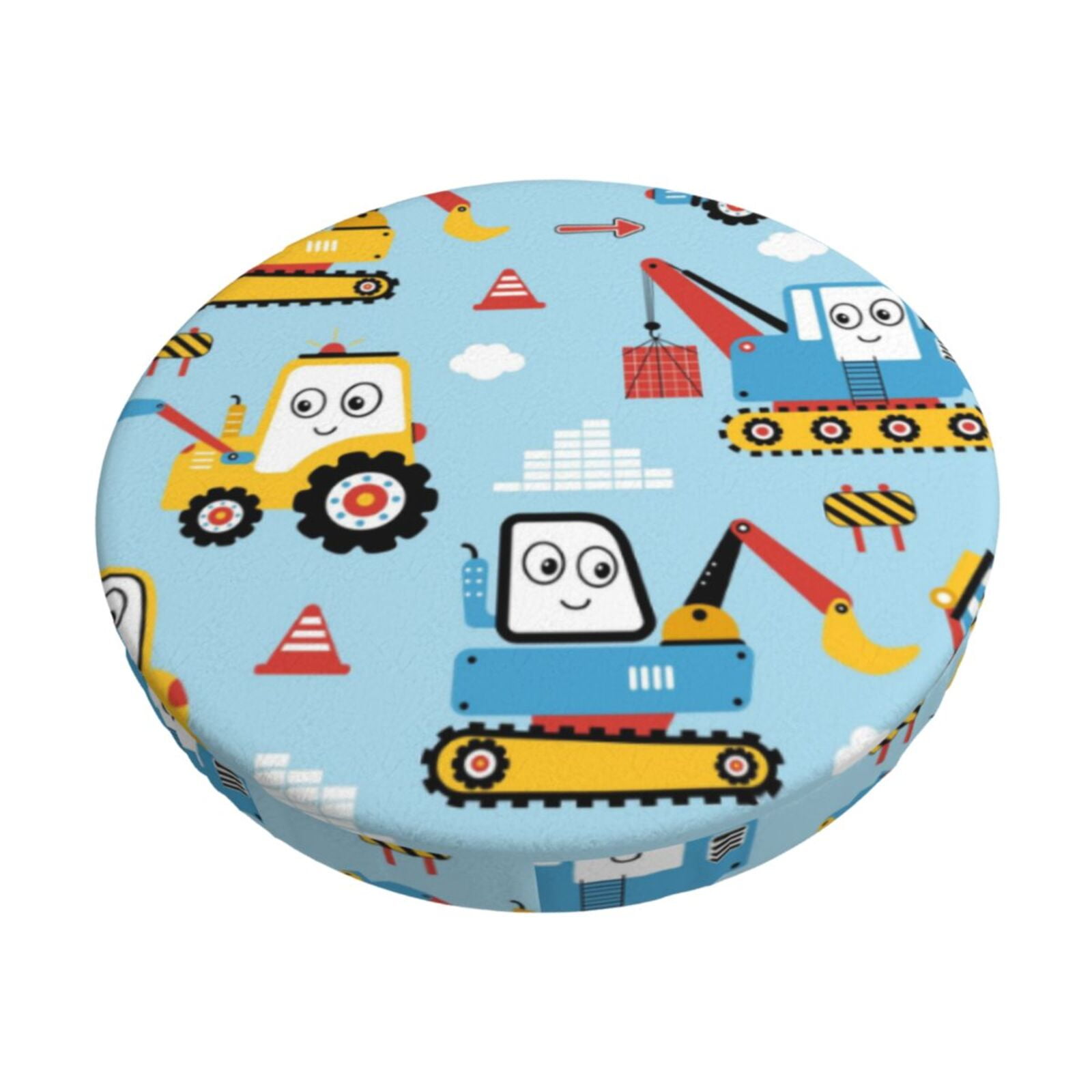 Lukts Building Truck Bar Stool Covers 12"-14" Round Crease-Resistant ...