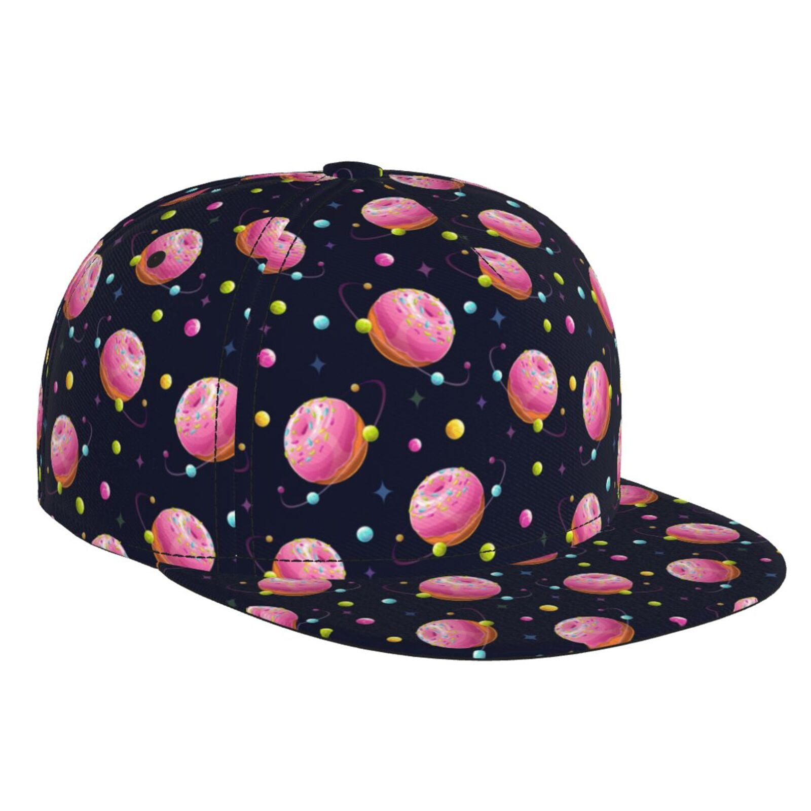 Lukts Cartoon Donut Planets for Flat Brim Baseball Cap, Sun Protection ...