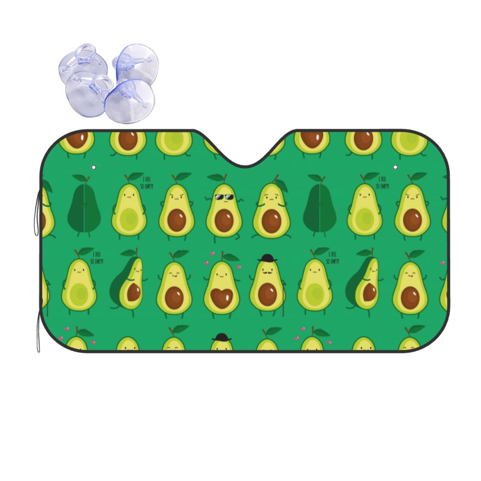 Lukts Cartoon Fruit Car Windshield Sun Shade With Storage Pouch ...