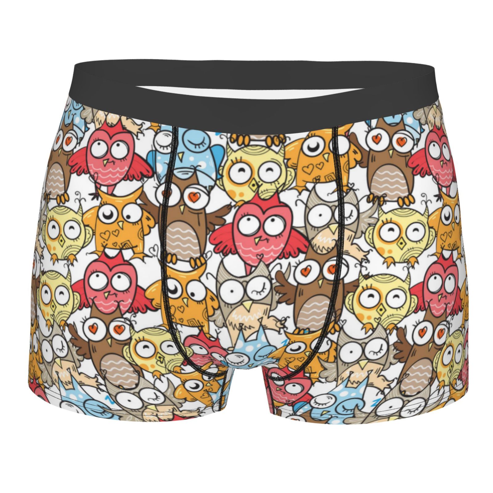 Lukts Cartoon Owls 1 Men's Underwear Covered Waistband Boxer Briefs ...