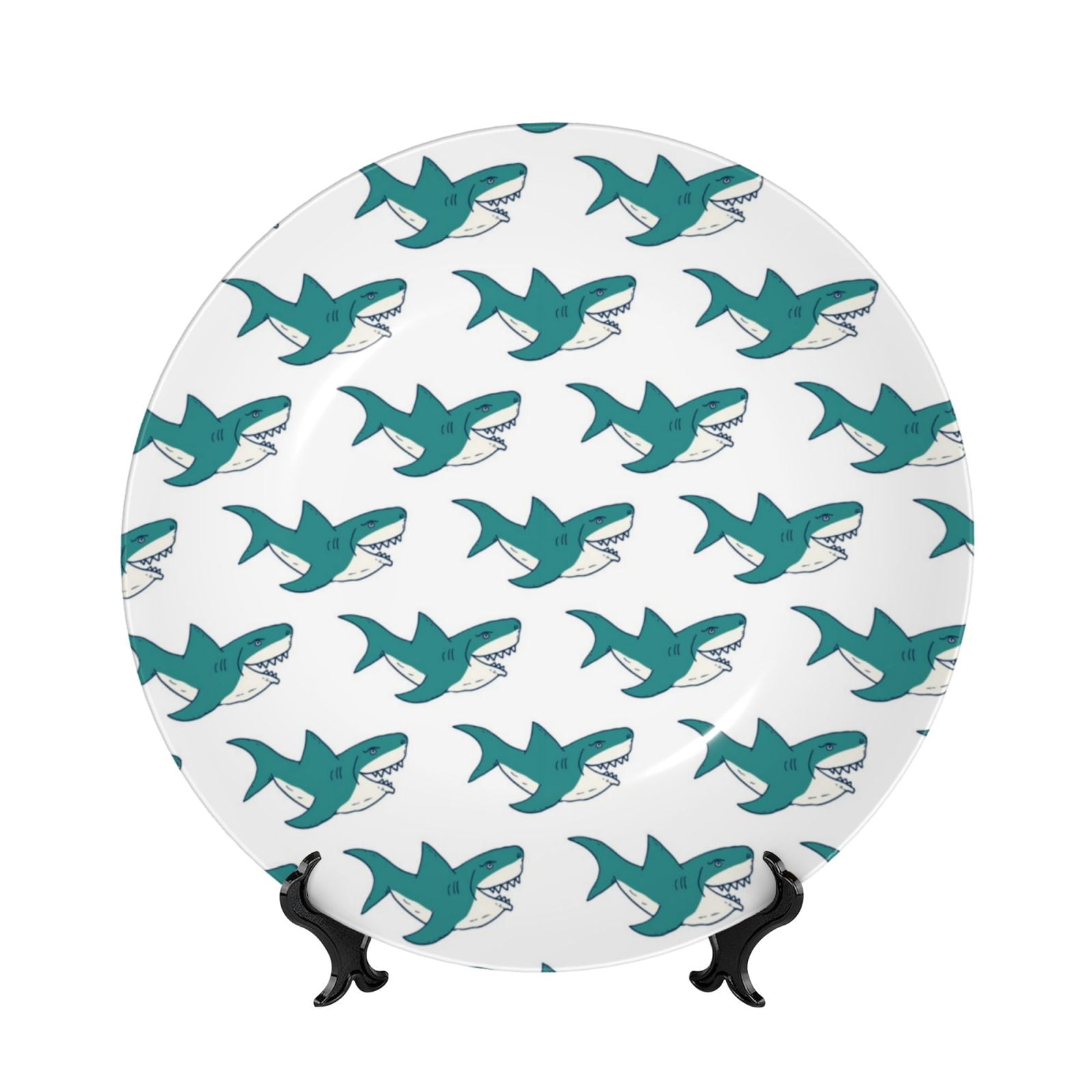 Lukts Cartoon Shark for Bone China Decorative Plates, Ceramic Plates ...