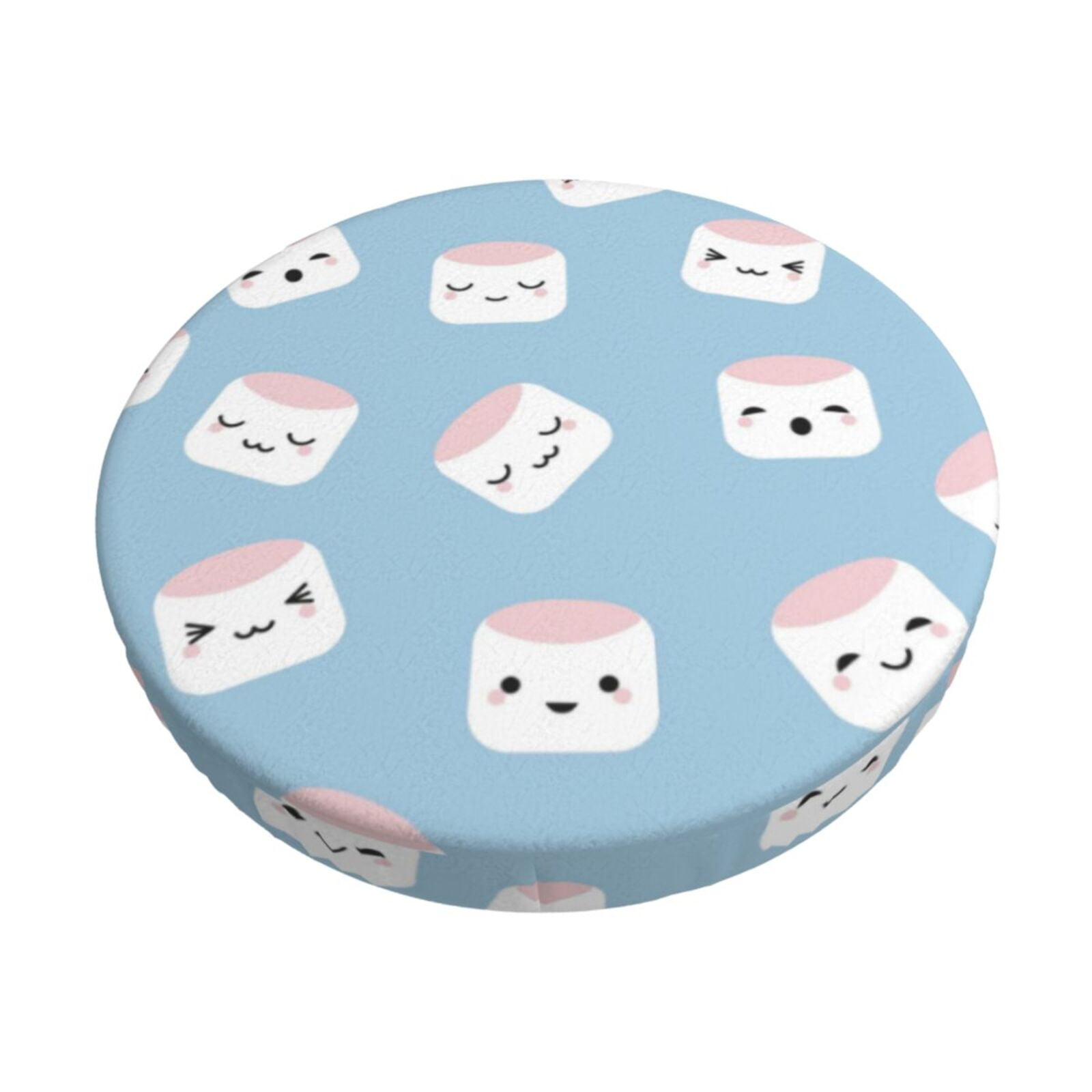 Lukts Cartoon Sushi Bar Stool Covers 12"-14" Round Crease-Resistant ...