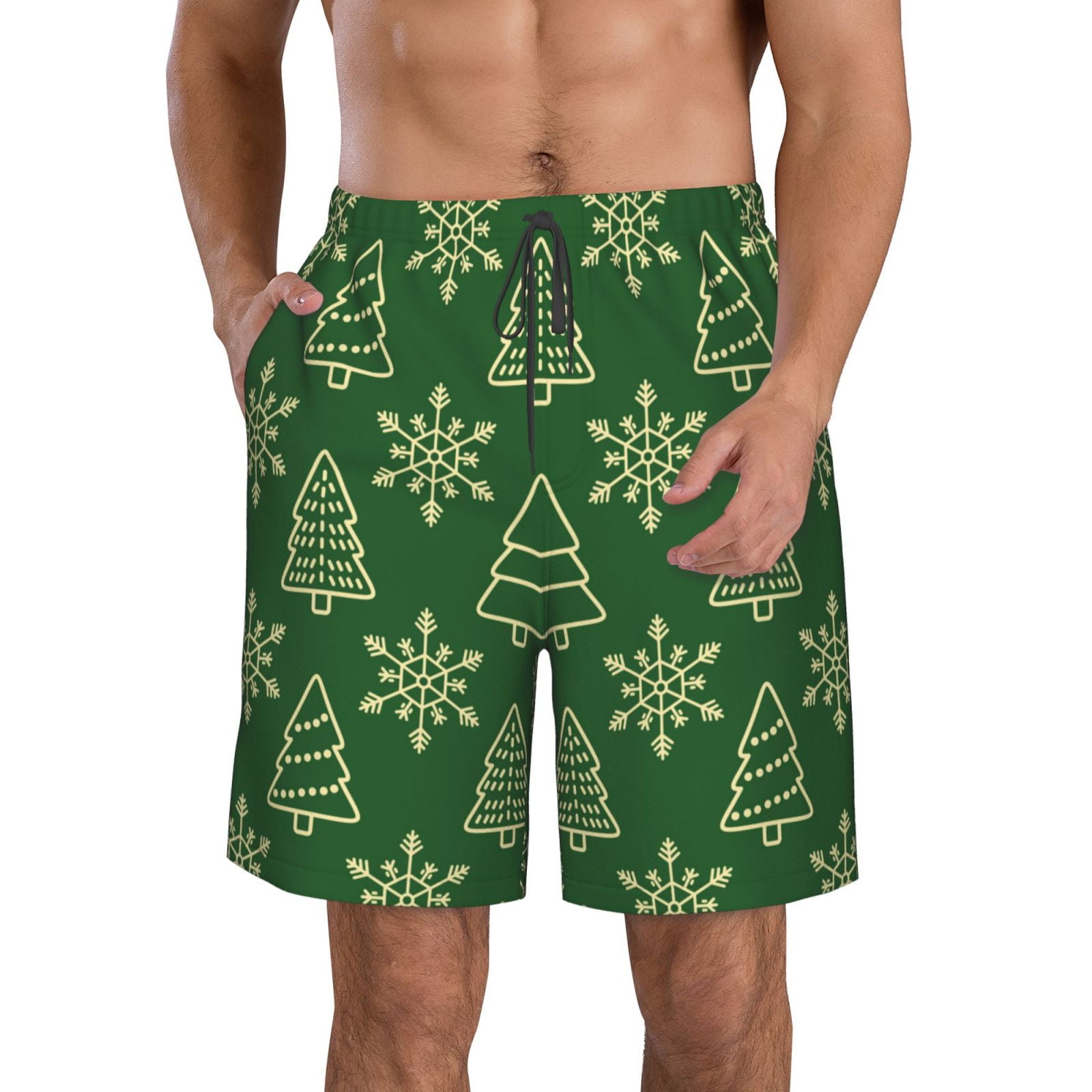 Lukts Christmas (2) Mens Swim Trunks Quick Dry Swim Shorts With Funny ...