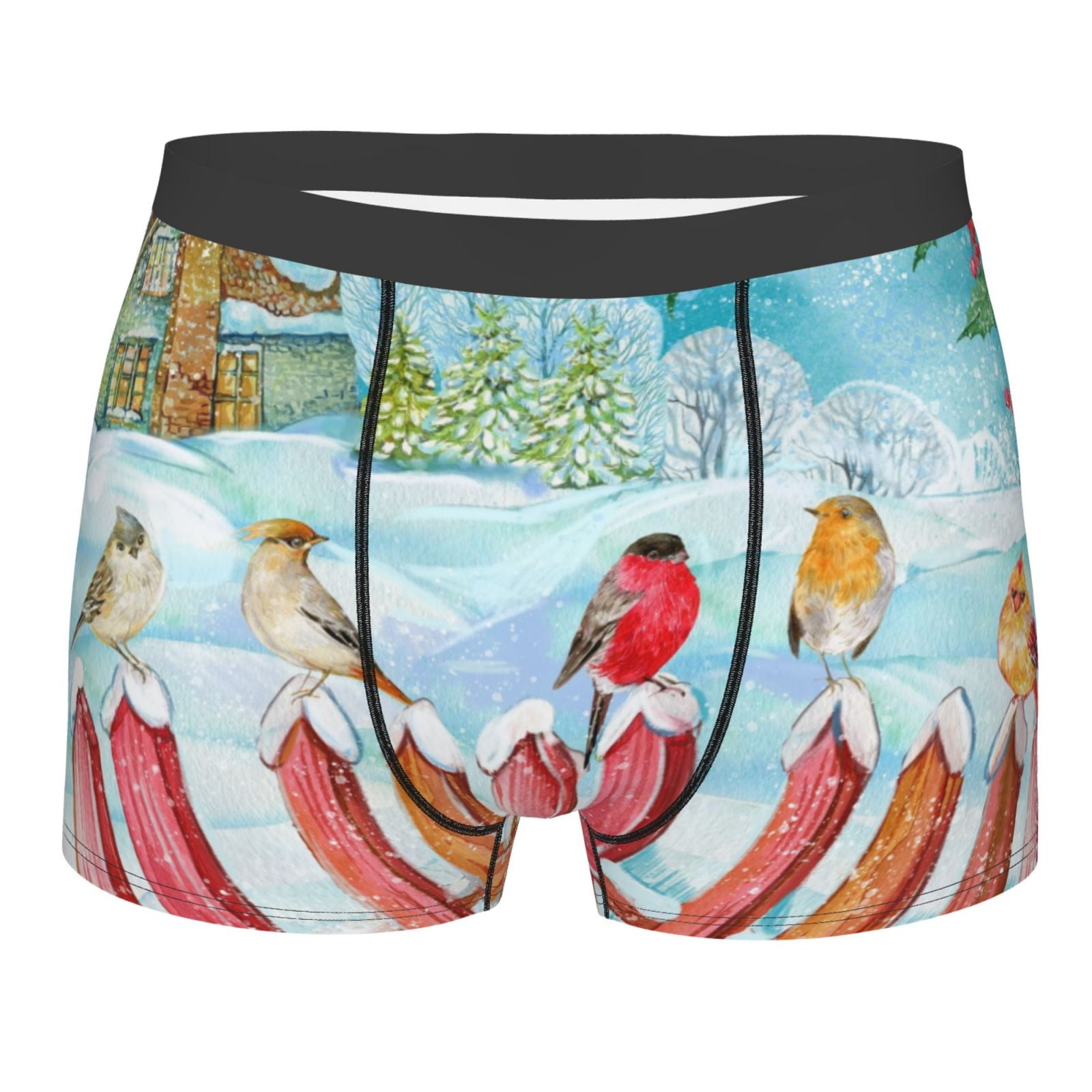 Lukts Christmas Birds Men'S Underwear Covered Waistband Boxer Briefs ...