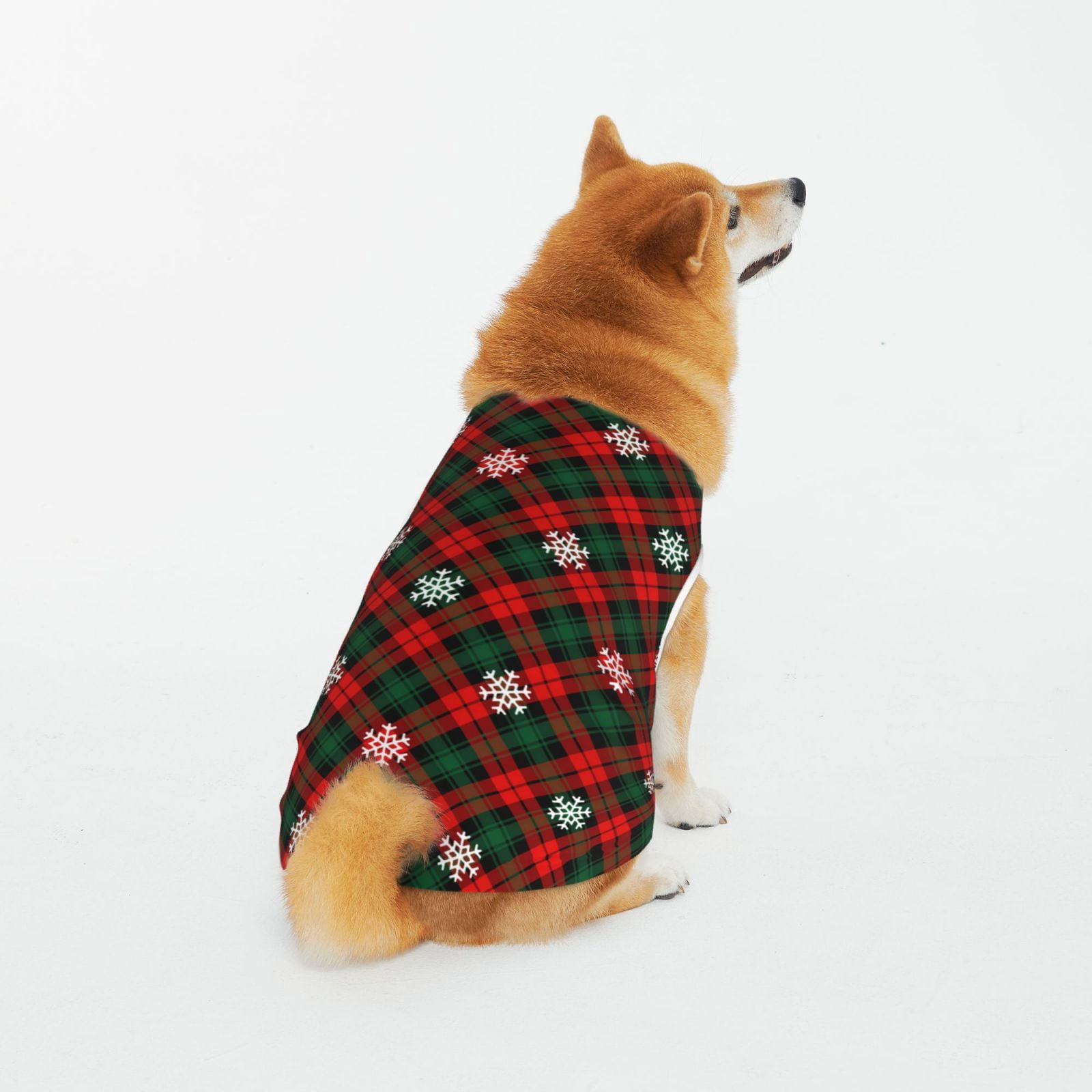 Lukts Christmas Plaid Flower Print Pet Cotton Clothes for Small Dogs ...