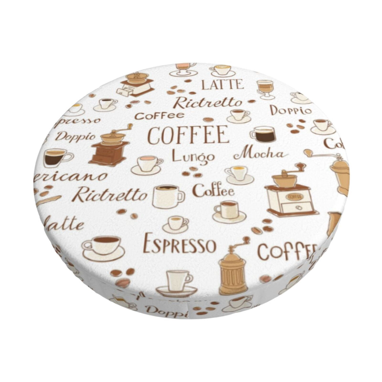 Lukts Coffee Bar Stool Covers 12"-14" Round Crease-Resistant Stretchy ...