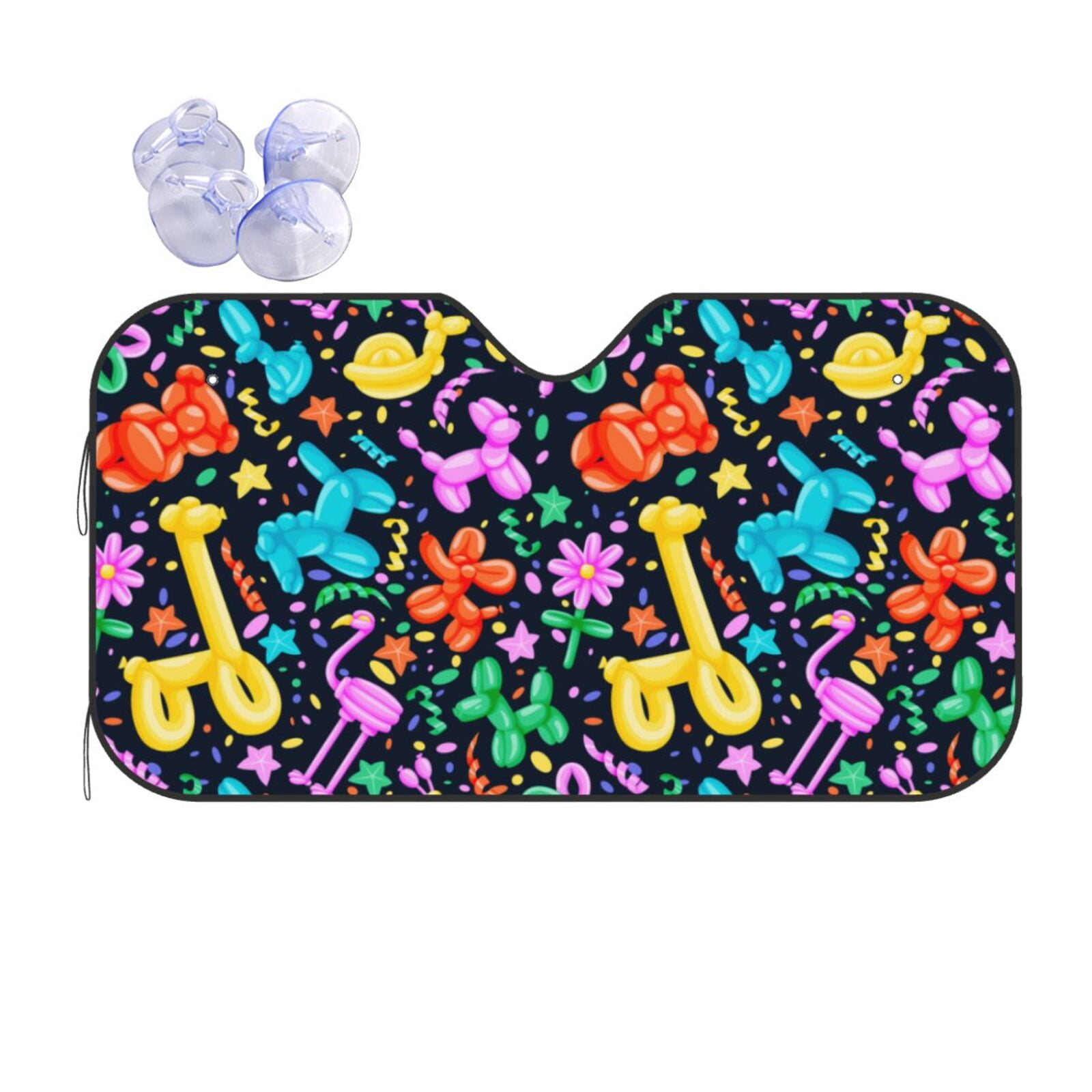 Lukts Colorful Air Balloons1 Car Windshield Sun Shade with Storage ...