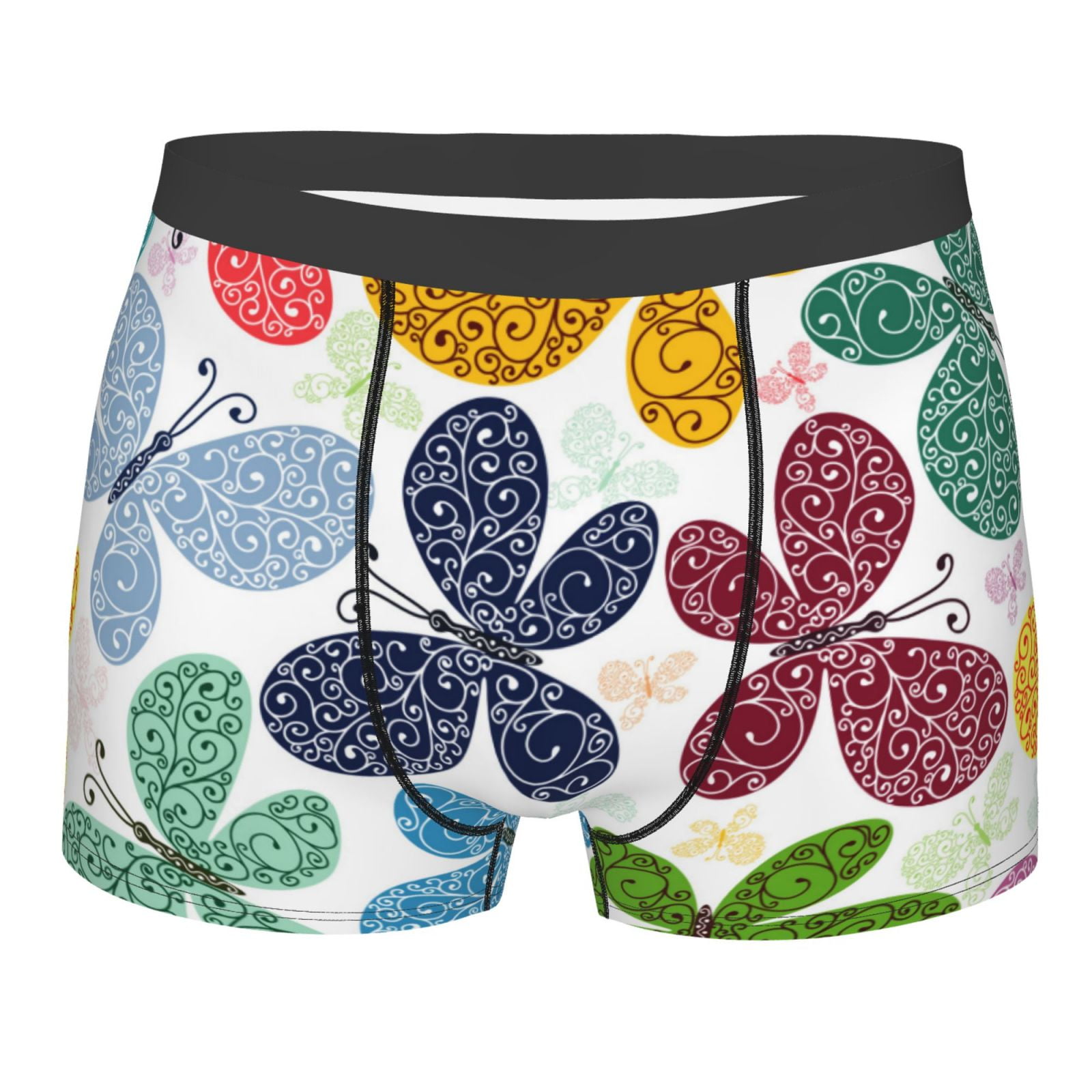 Lukts Colorful Butterflies Men'S Underwear Covered Waistband Boxer ...