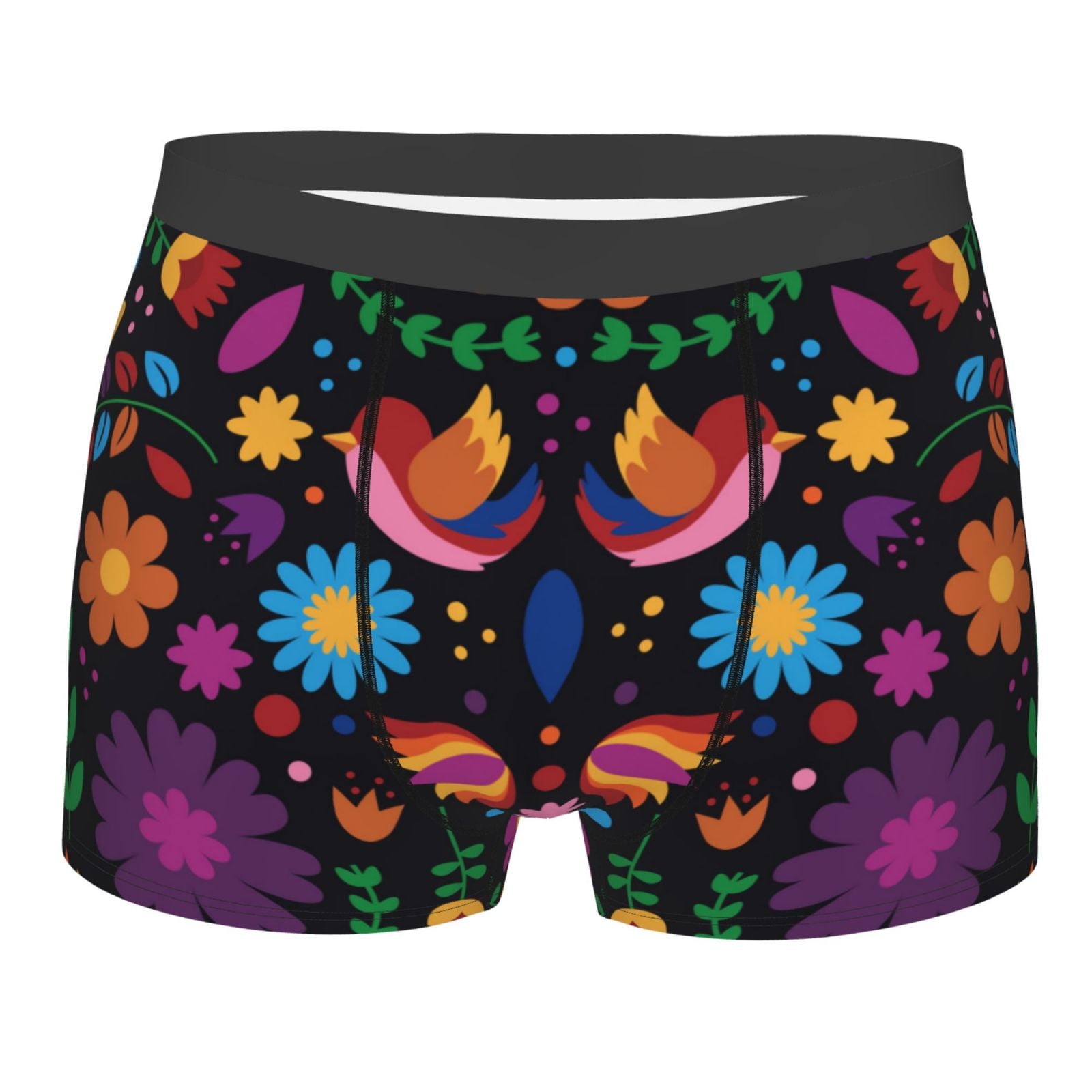 Lukts Colorful Floral2 Men'S Underwear Covered Waistband Boxer Briefs ...