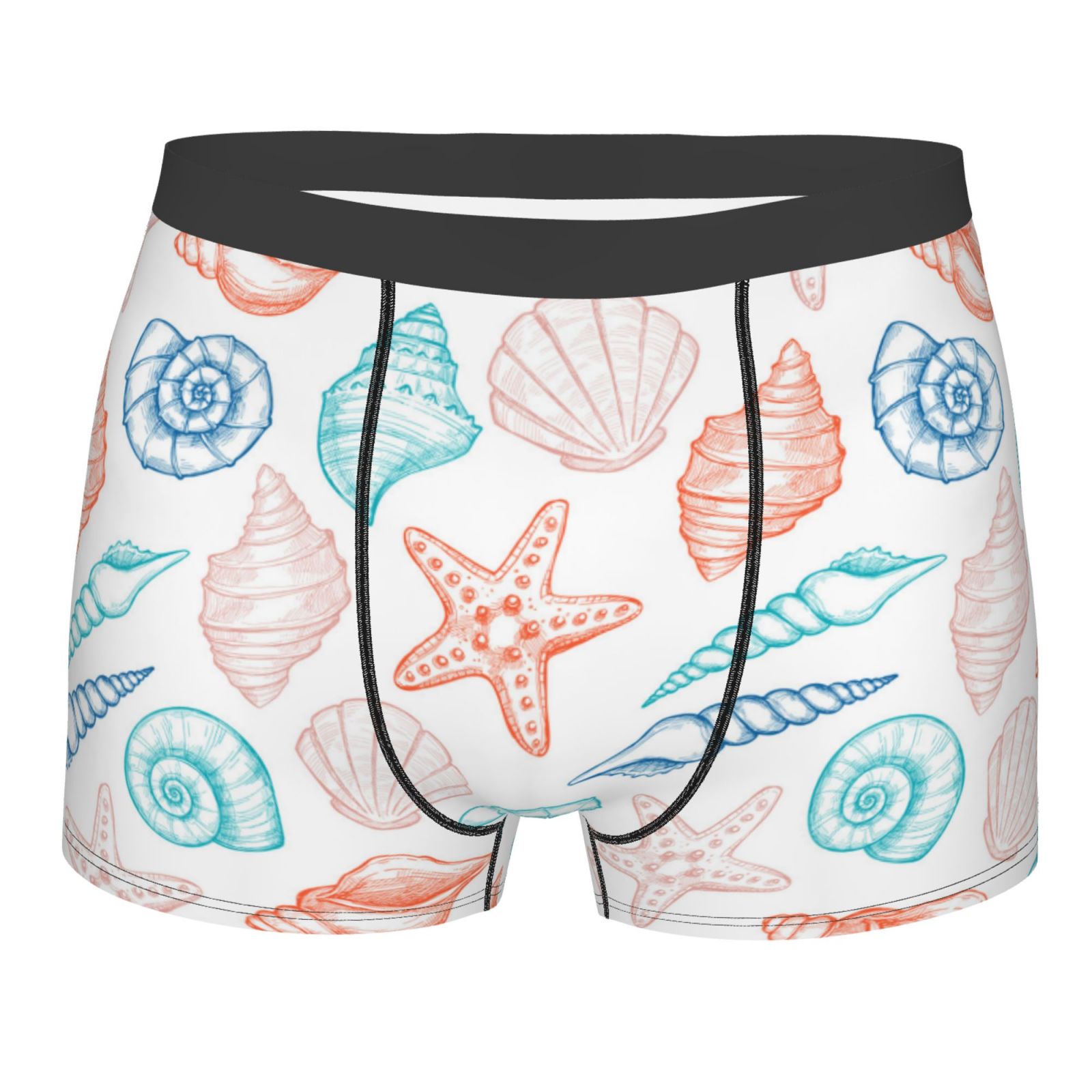 Lukts Colorful Seashells1 Men'S Underwear Covered Waistband Boxer ...