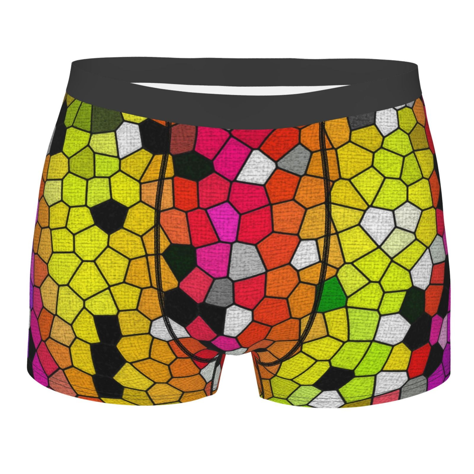 Lukts Colorful Tie Dye Stained Glass 1 Men'S Underwear Covered ...