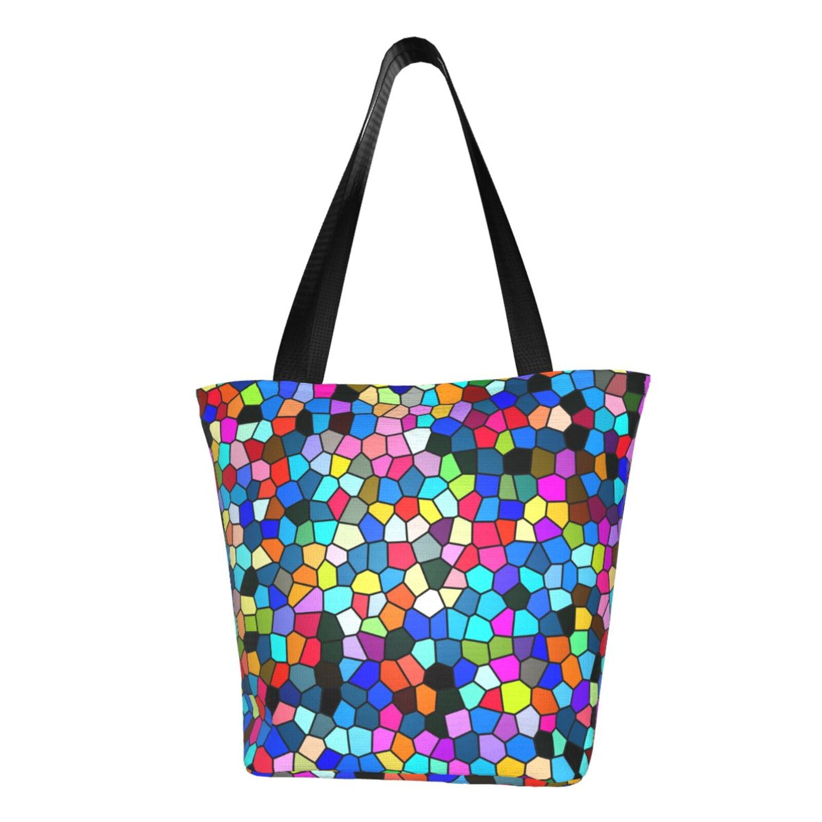 Lukts Colorful Tie Dye Stained Glass 2 Tote Bag,Shoulder Bag Women'S ...