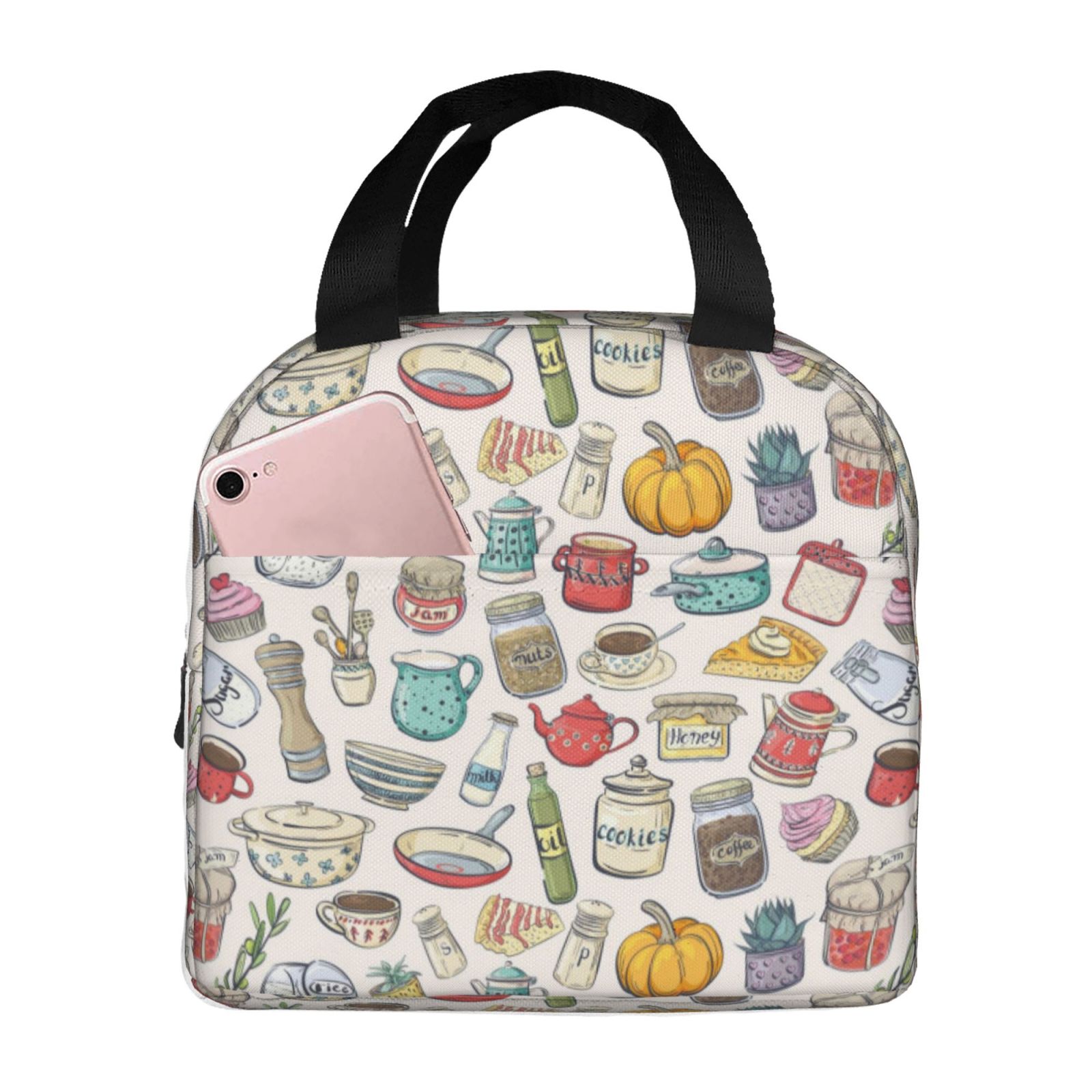 Lukts Cooking Utensils Print Lunch Bag Lunch Box for Women Men Reusable ...