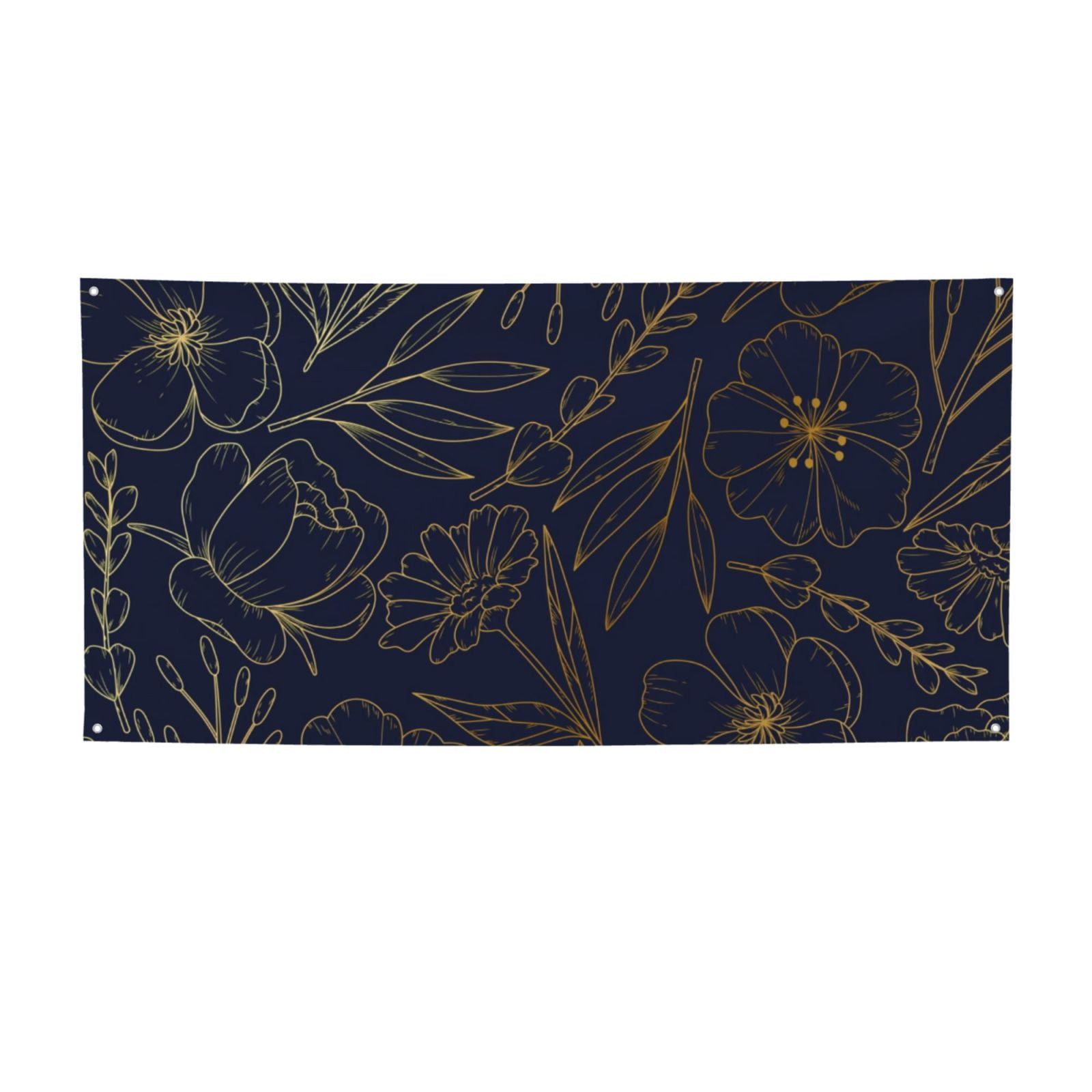 Lukts Copper-Gold Gloss Outline Flower Print Banners and Signs for ...