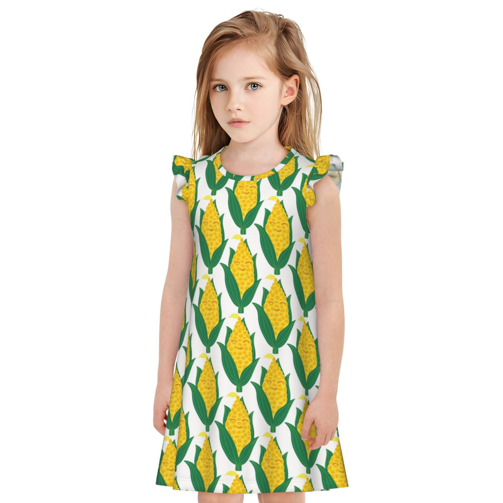 Lukts Corn Cob print Nightgowns for Girls，Elegant Princess-Themed ...