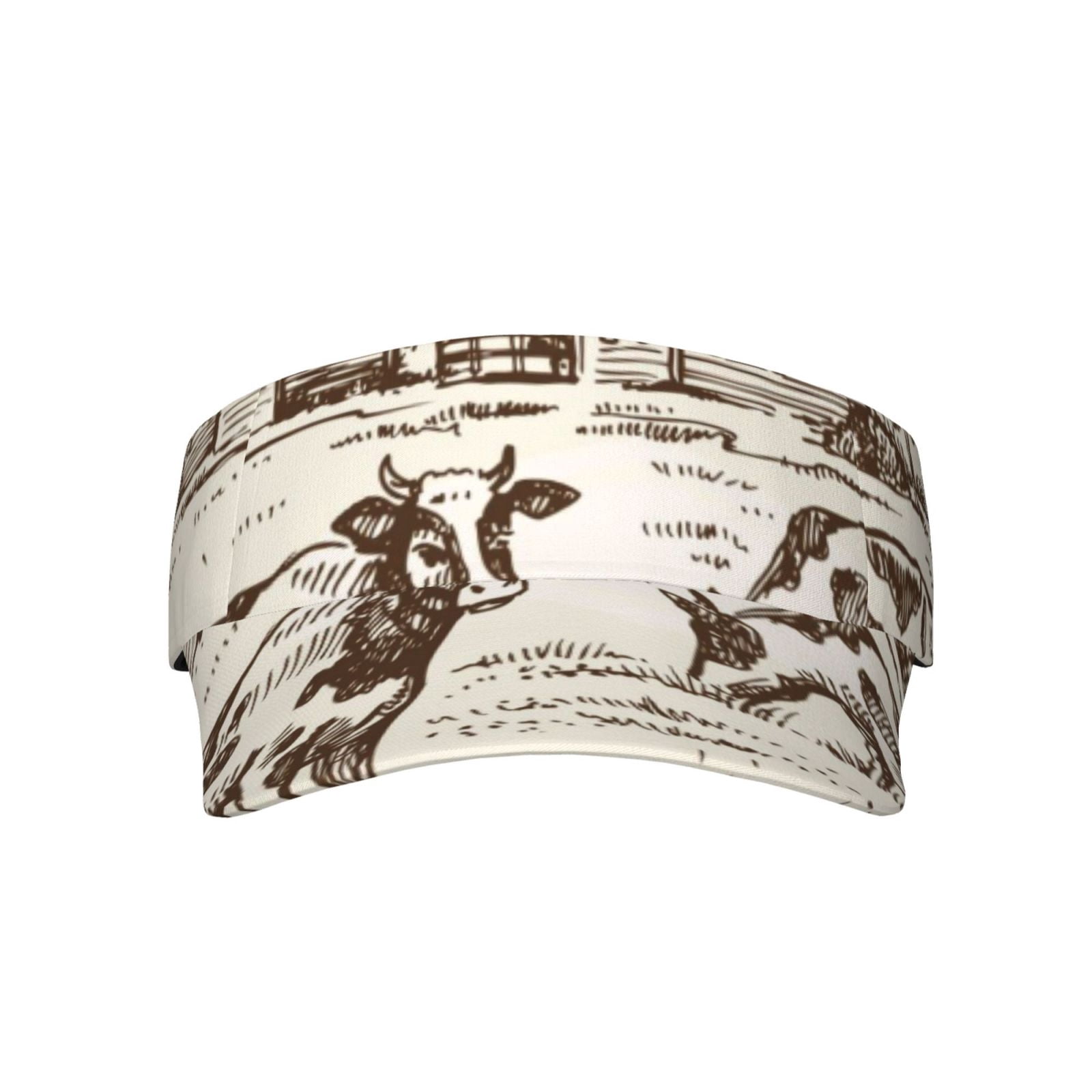 Lukts Cows On The Farm Sun Sports Visor Adjustable Cap for Men Women ...