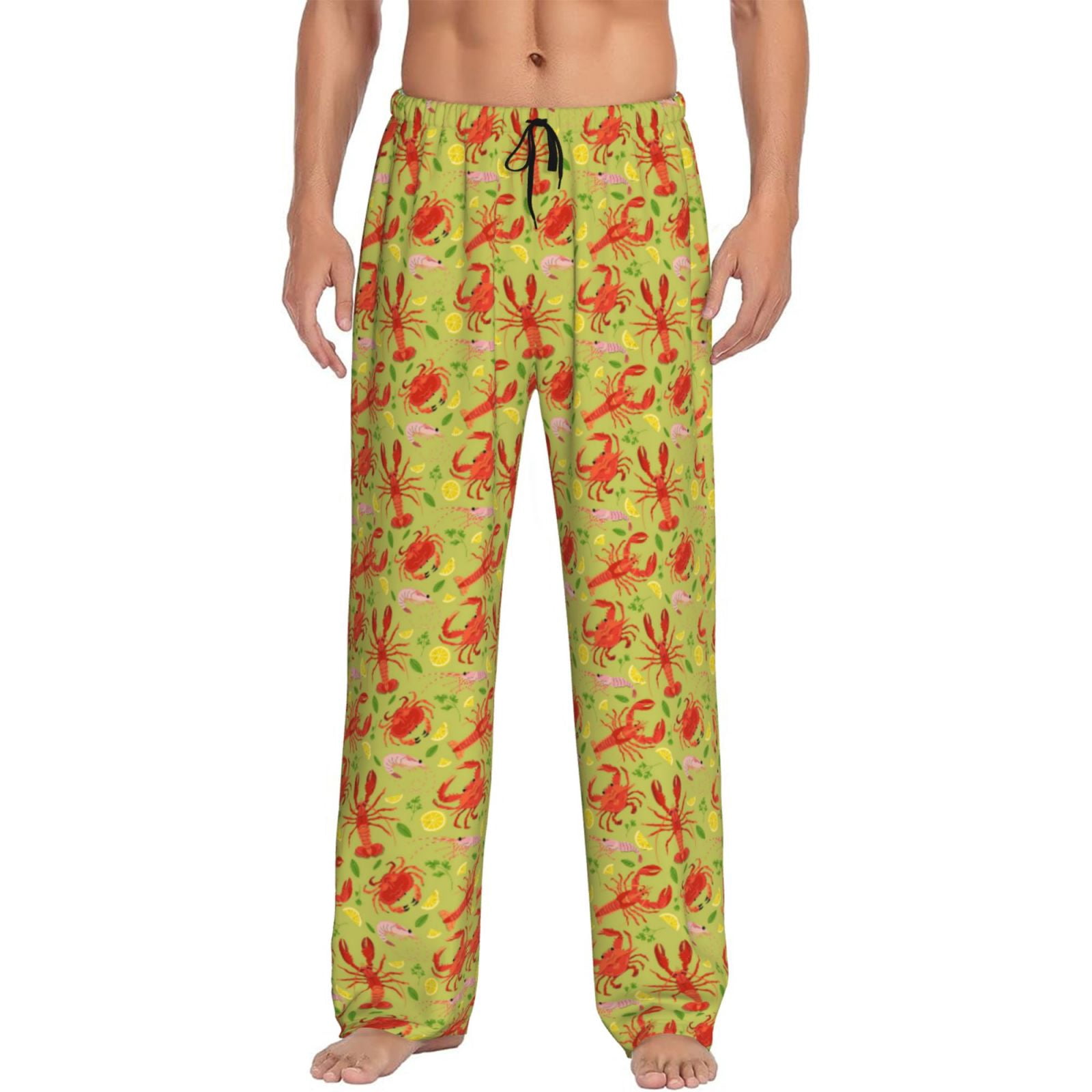 Lukts Crab Lobster for Men - Sleek Straight Pajama Pants, Versatile ...