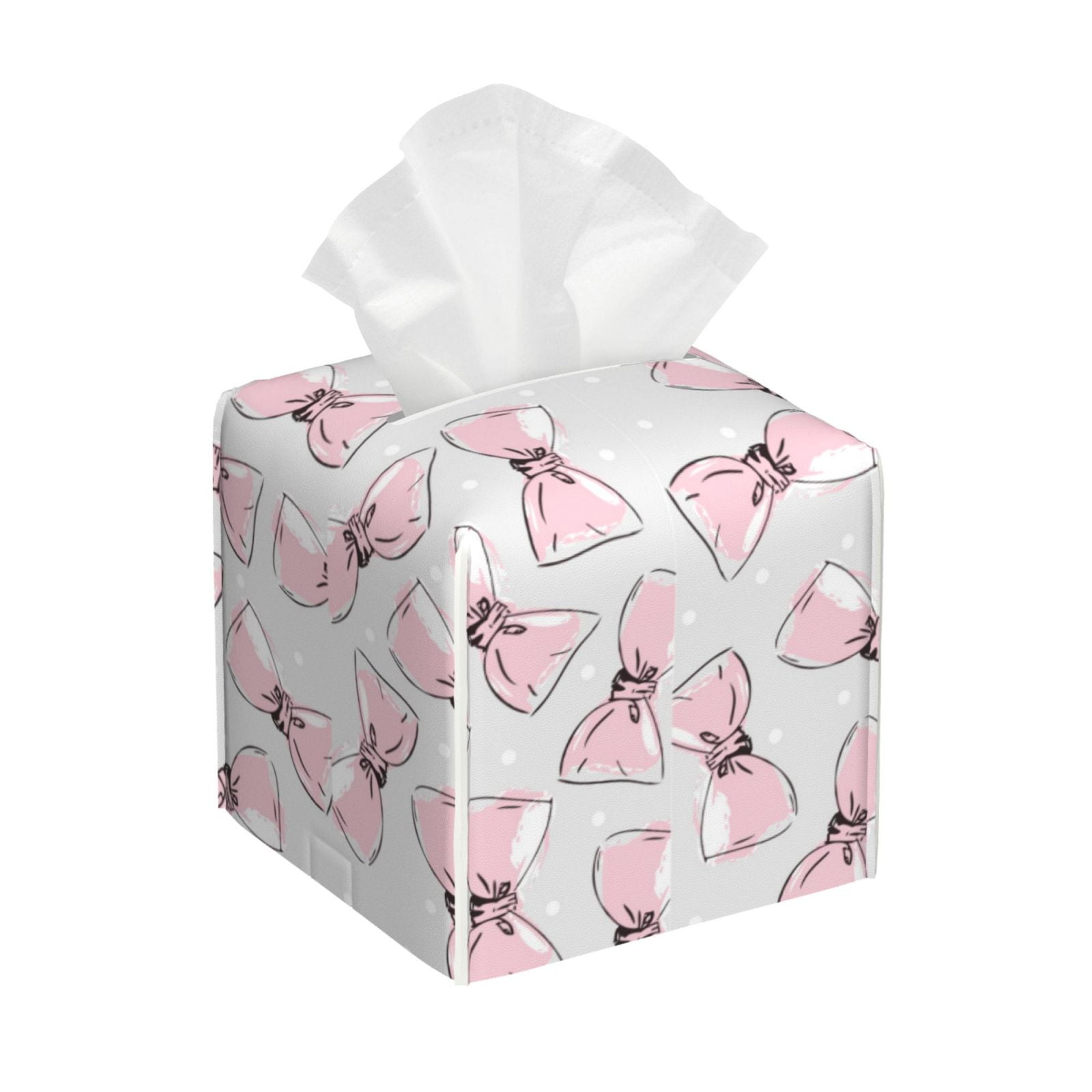 Lukts Cute Bow Tie for Leather Tissue Box Cover Square，Decorative Faux ...