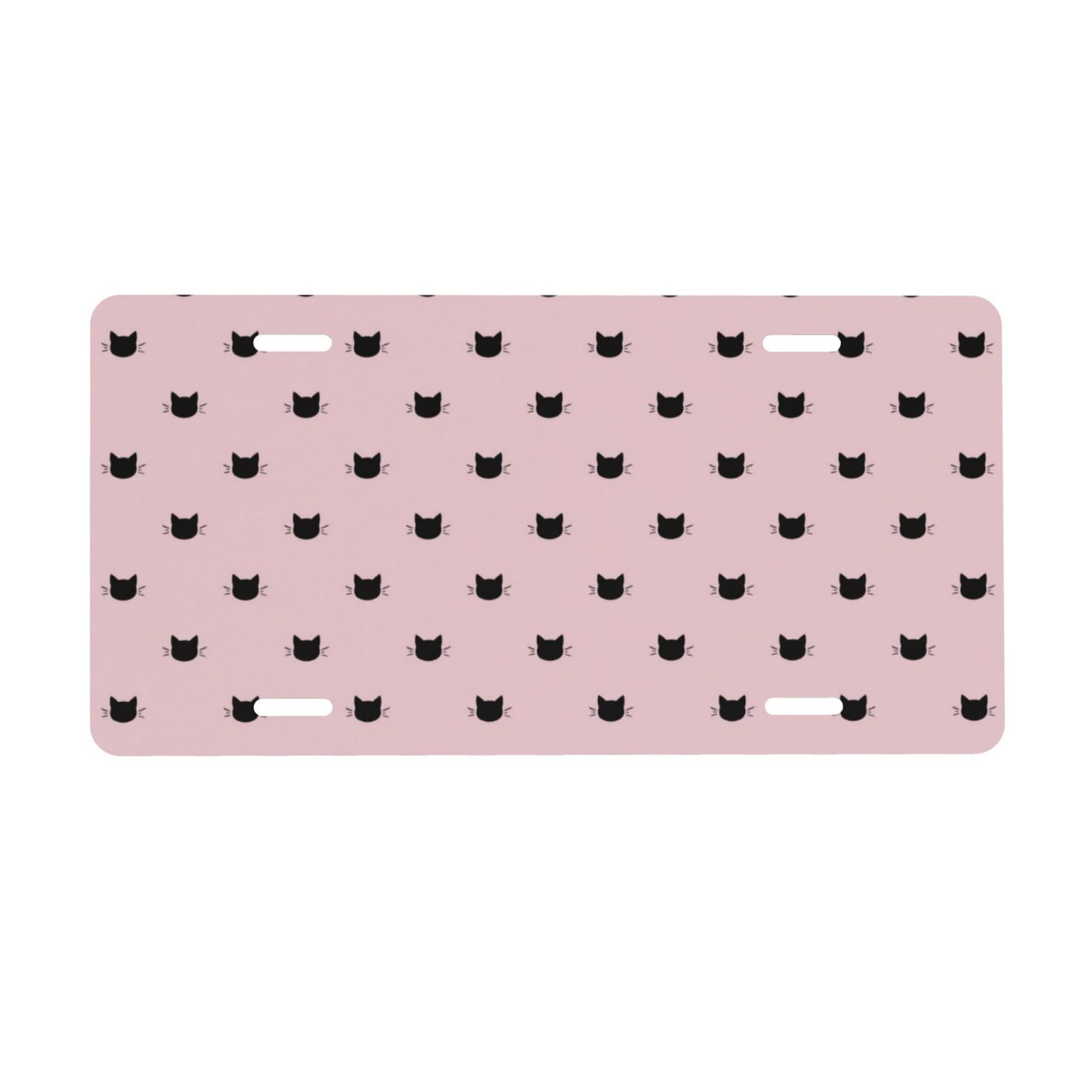 Lukts Cute Cat for Car Aluminum Front License Plate, 12x6 Inch Car ...