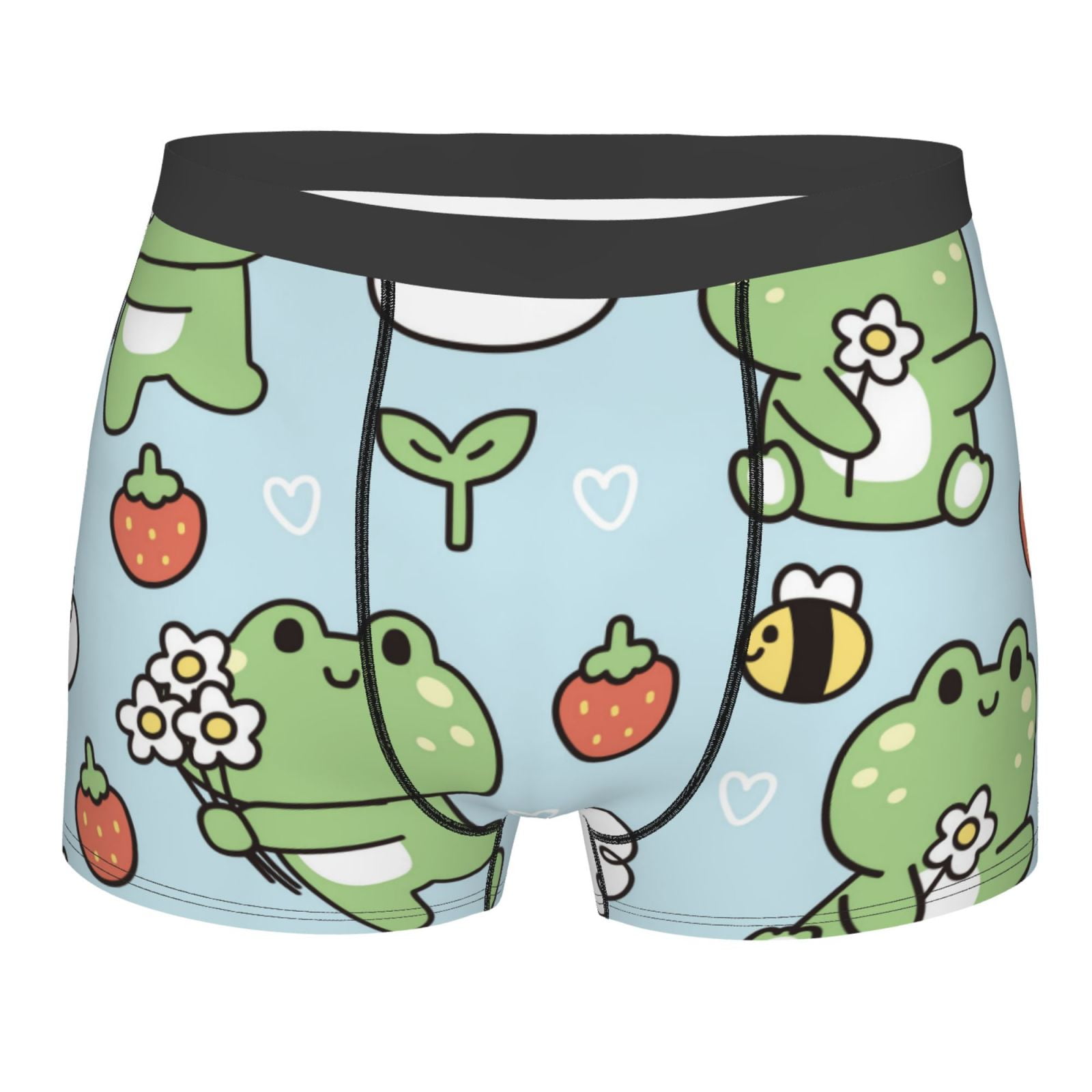 Lukts Cute Floral Frog Men'S Underwear Covered Waistband Boxer Briefs ...
