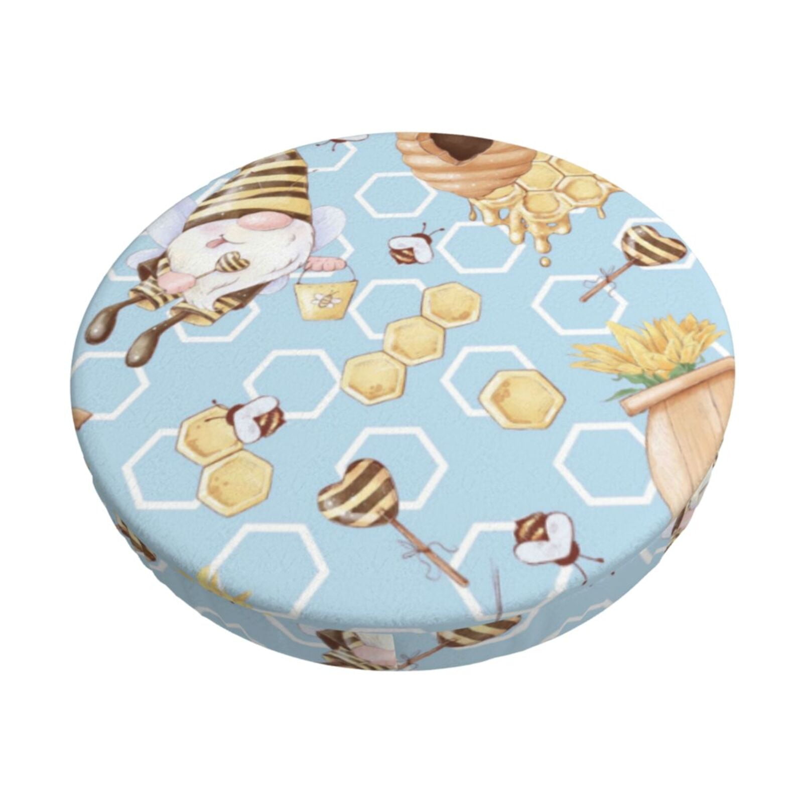 Lukts Cute Gnome Bee Collects Honey Bar Stool Covers 12"-14" Round ...