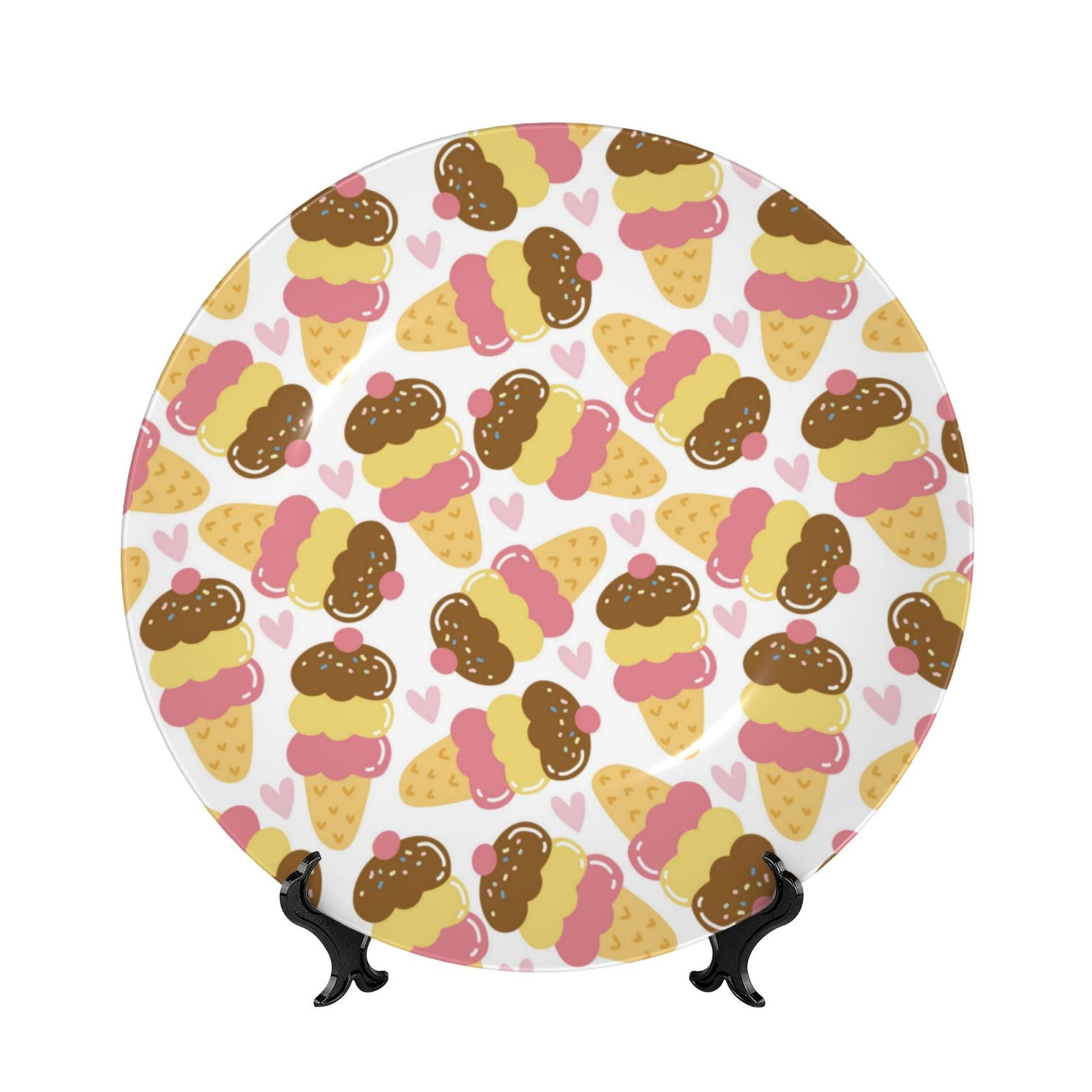 Lukts Cute Ice Cream for Bone China Decorative Plates, Ceramic Plates ...