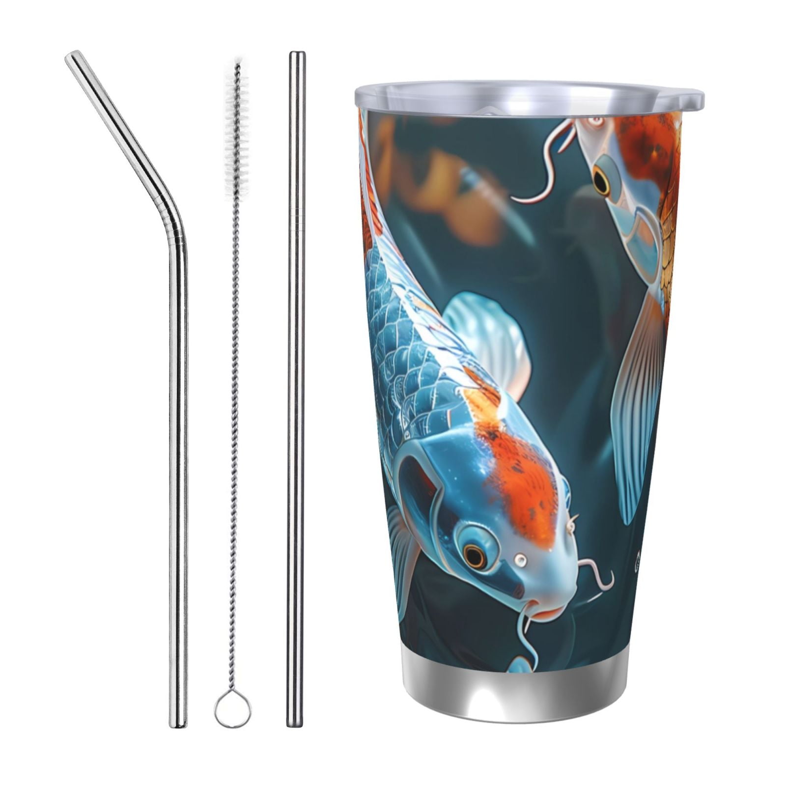 Lukts Cute Koi Fish Serenity for 20OZ Car Cup, Stainless Steel Direct ...