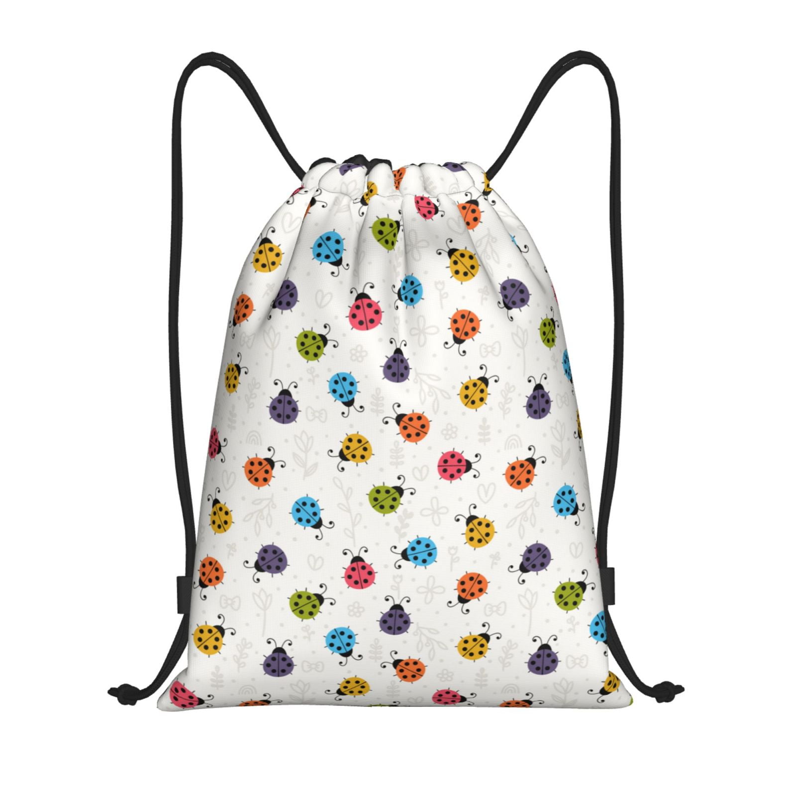 Lukts Cute Ladybugs Pattern Drawstring Backpack Bag Sport Gym Sackpack ...
