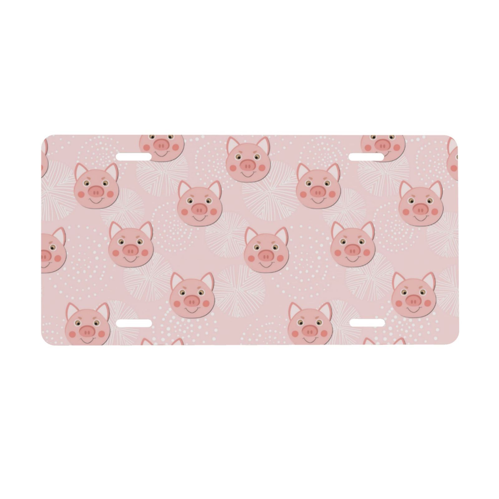 Lukts Cute Pig Face for Car Aluminum Front License Plate, 12x6 Inch Car ...