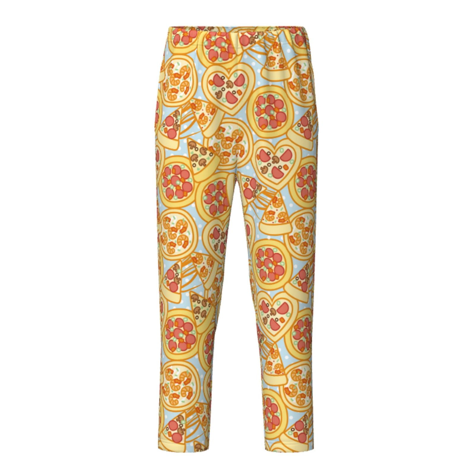 Lukts Cute Pizza In Various for Teenagers' Home Pants, Elastic ...