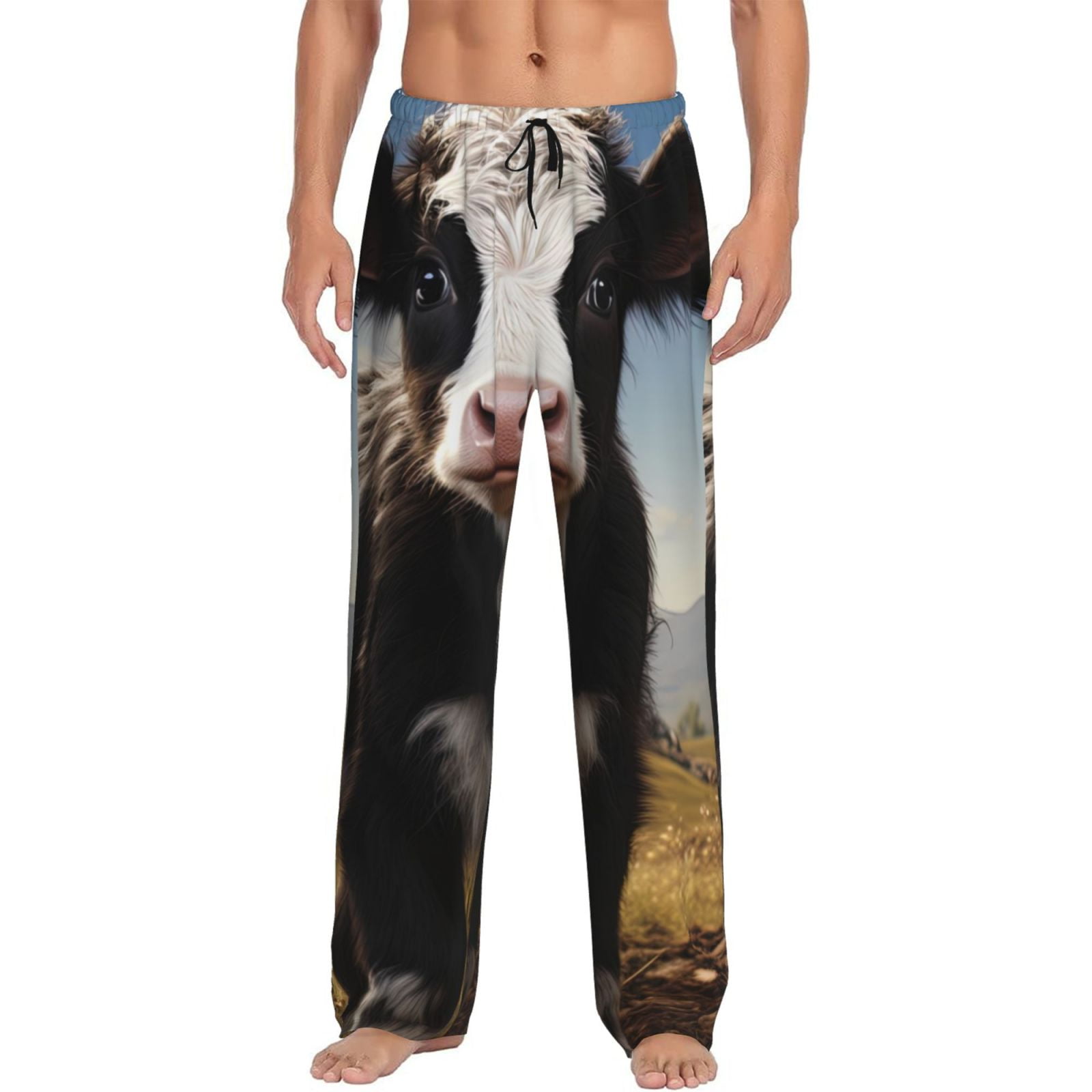 Lukts Cute Prairie Cow for men - sleek Straight Pajama Pants, versatile ...