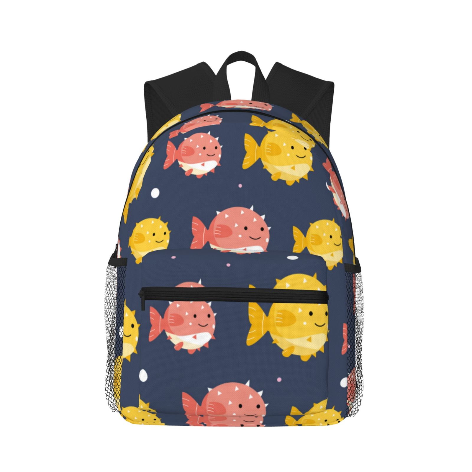 Lukts Cute Puffer Fish Backpack For Men Women,Waterproof High School ...