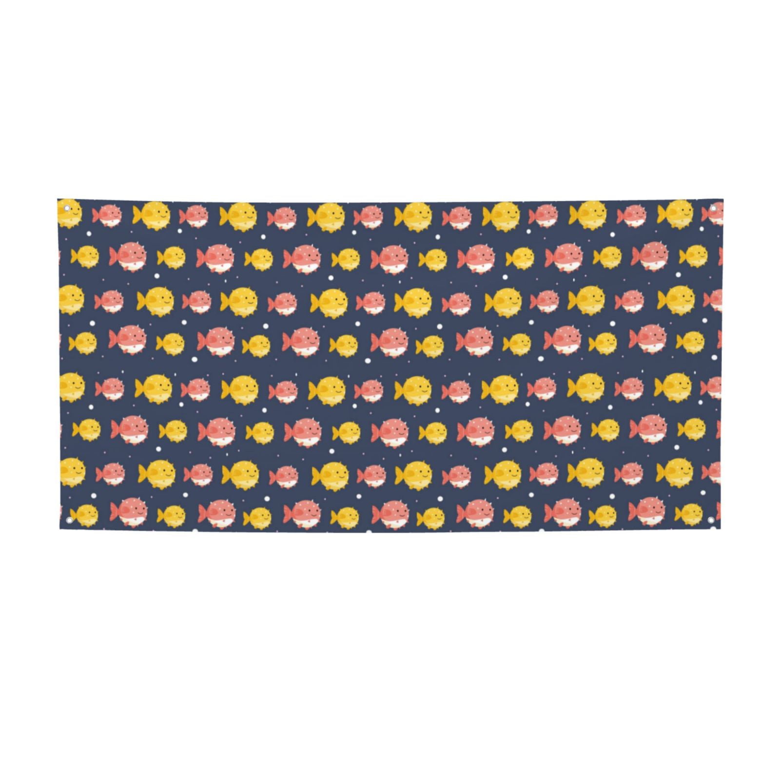 Lukts Cute Puffer Fish Print Banners and Signs for Outdoor,Celebration ...