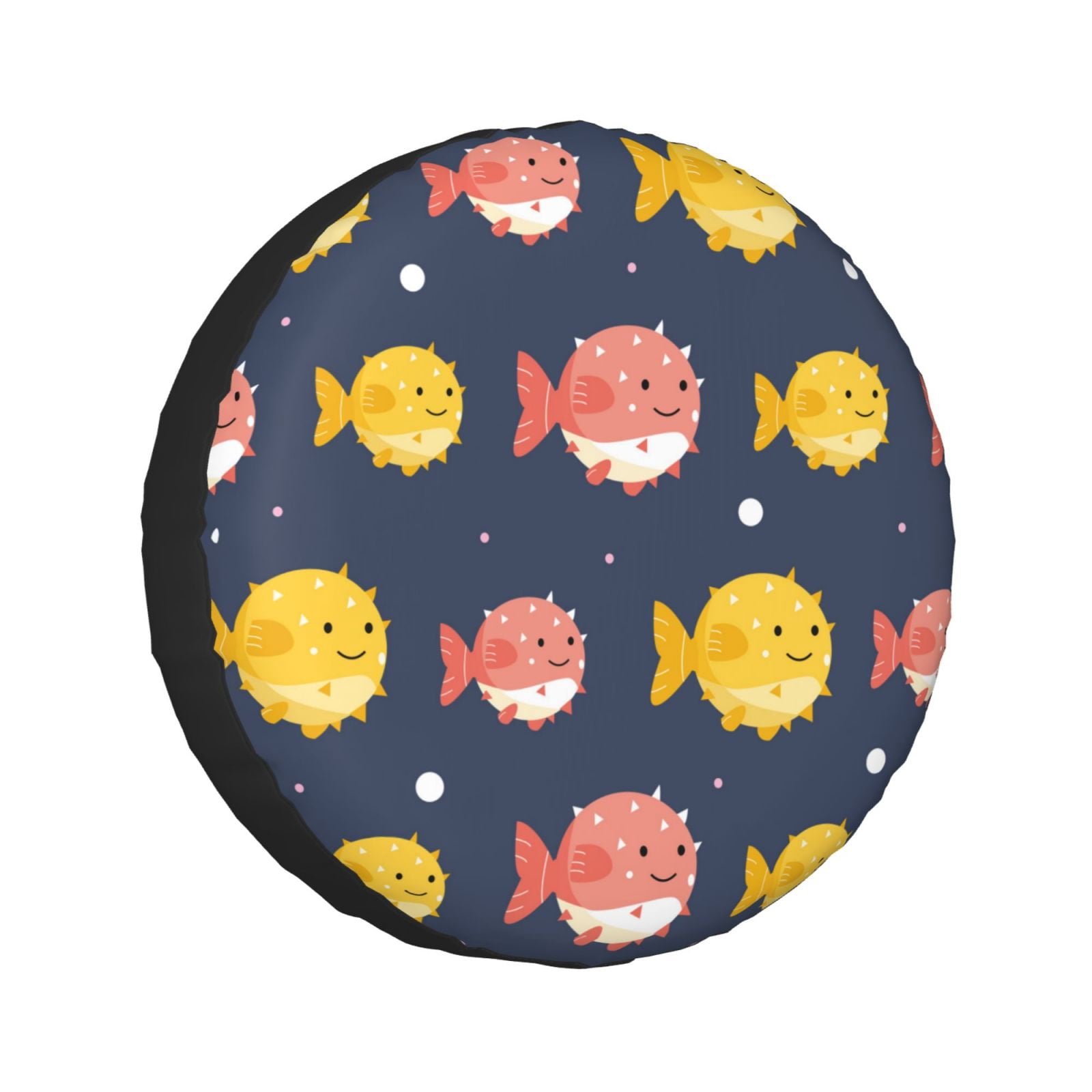Lukts Cute Puffer Fish Tire Covers Waterproof Anti-Uv Sun Snow Rain ...