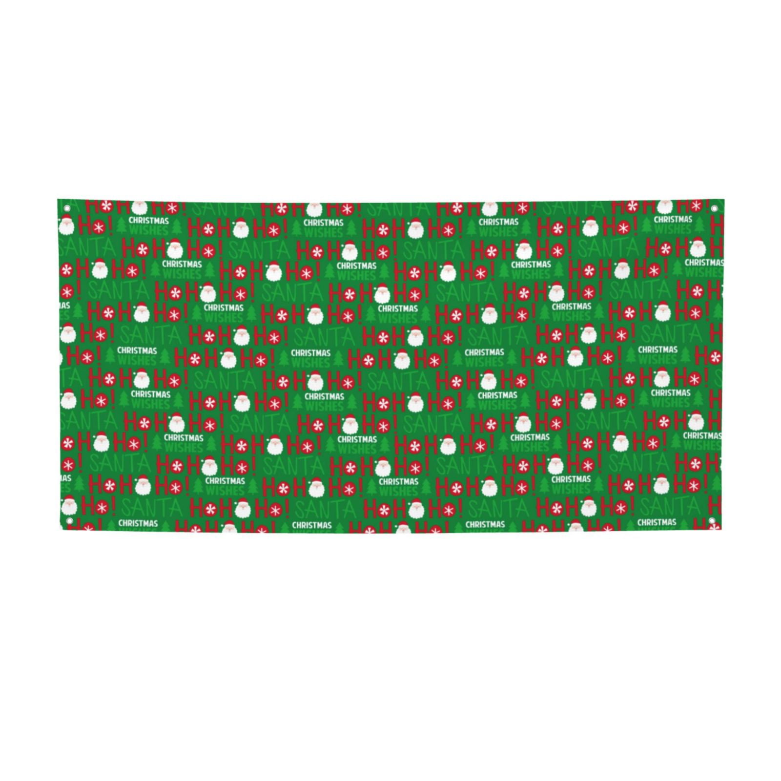 Lukts Cute Santa And Ho Ho Ho Print Banners and Signs for Outdoor ...