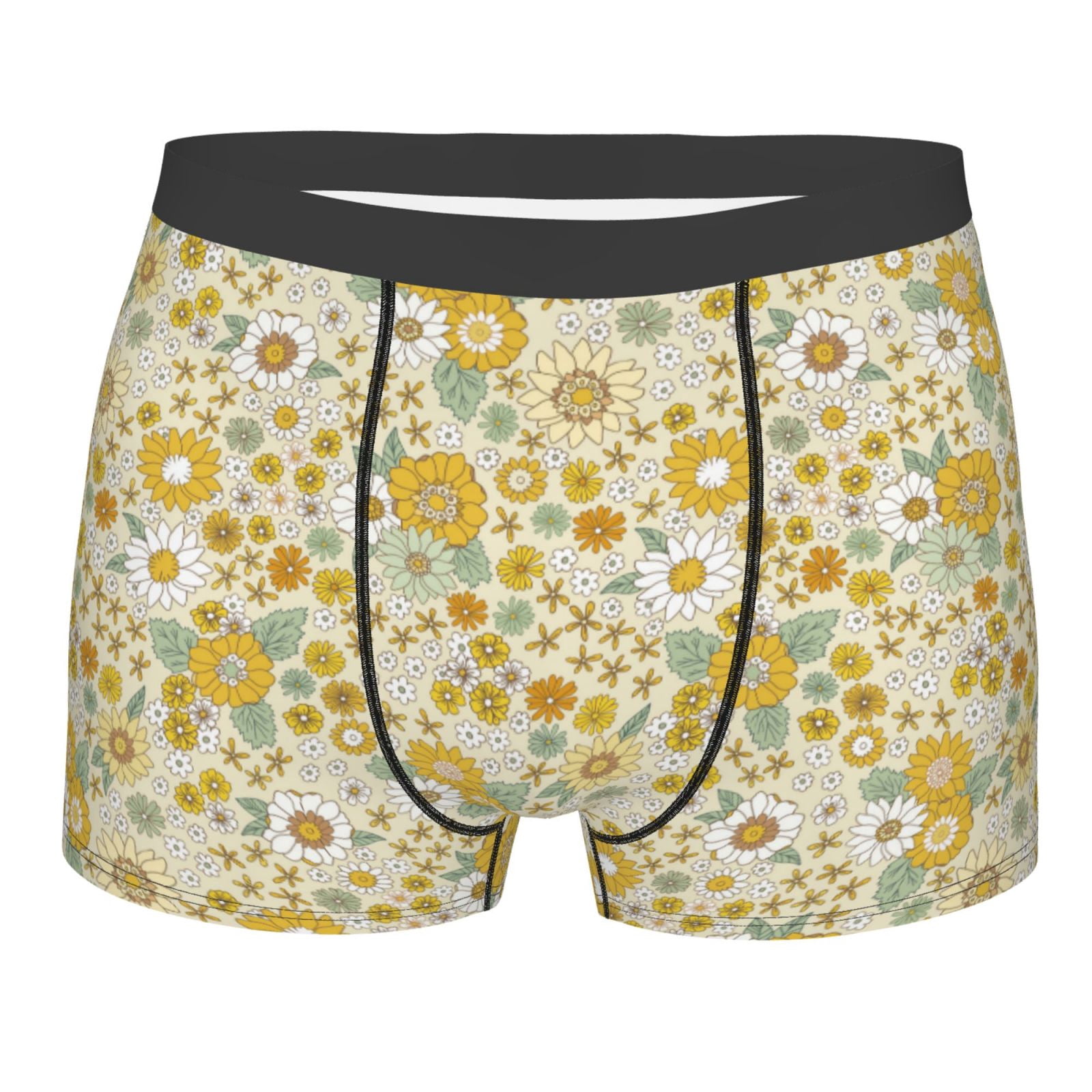 Lukts Cute Sunflower Men's Underwear Covered Waistband Boxer Briefs ...