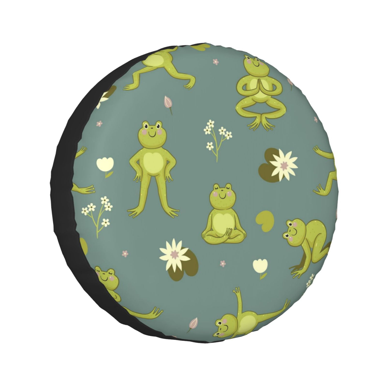 Lukts Cute Yoga Frogs Tire Covers Waterproof Anti-Uv Sun Snow Rain Tire ...