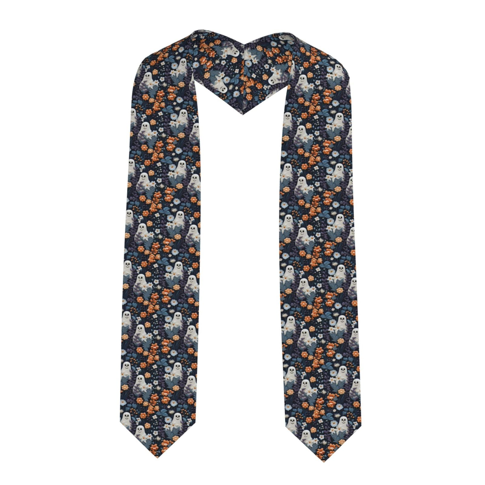 Lukts Cute ghost in the flowers for Graduation Shawl Ribbon, Unisex ...
