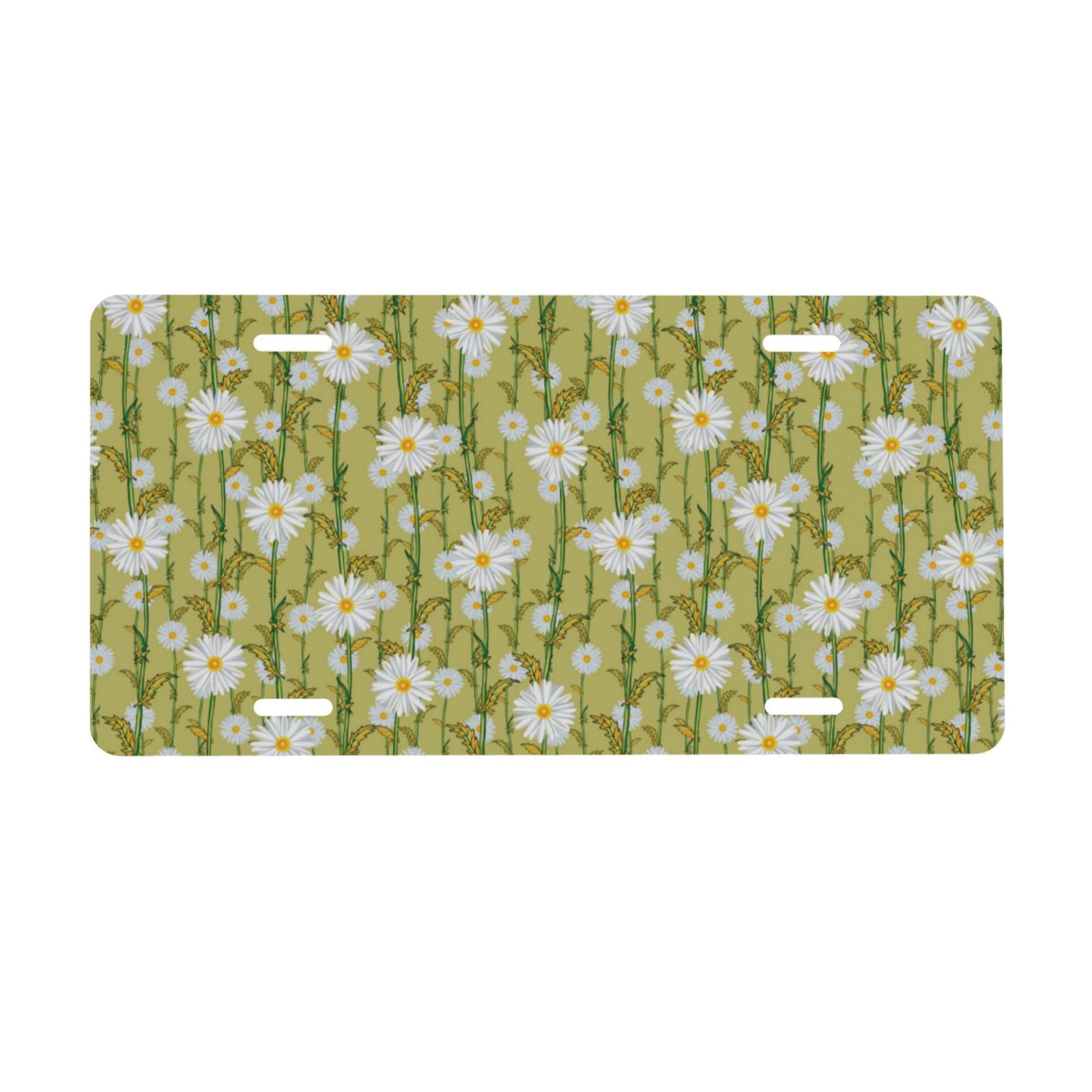 Lukts Daisies Flowers for Car Aluminum Front License Plate, 12x6 Inch ...