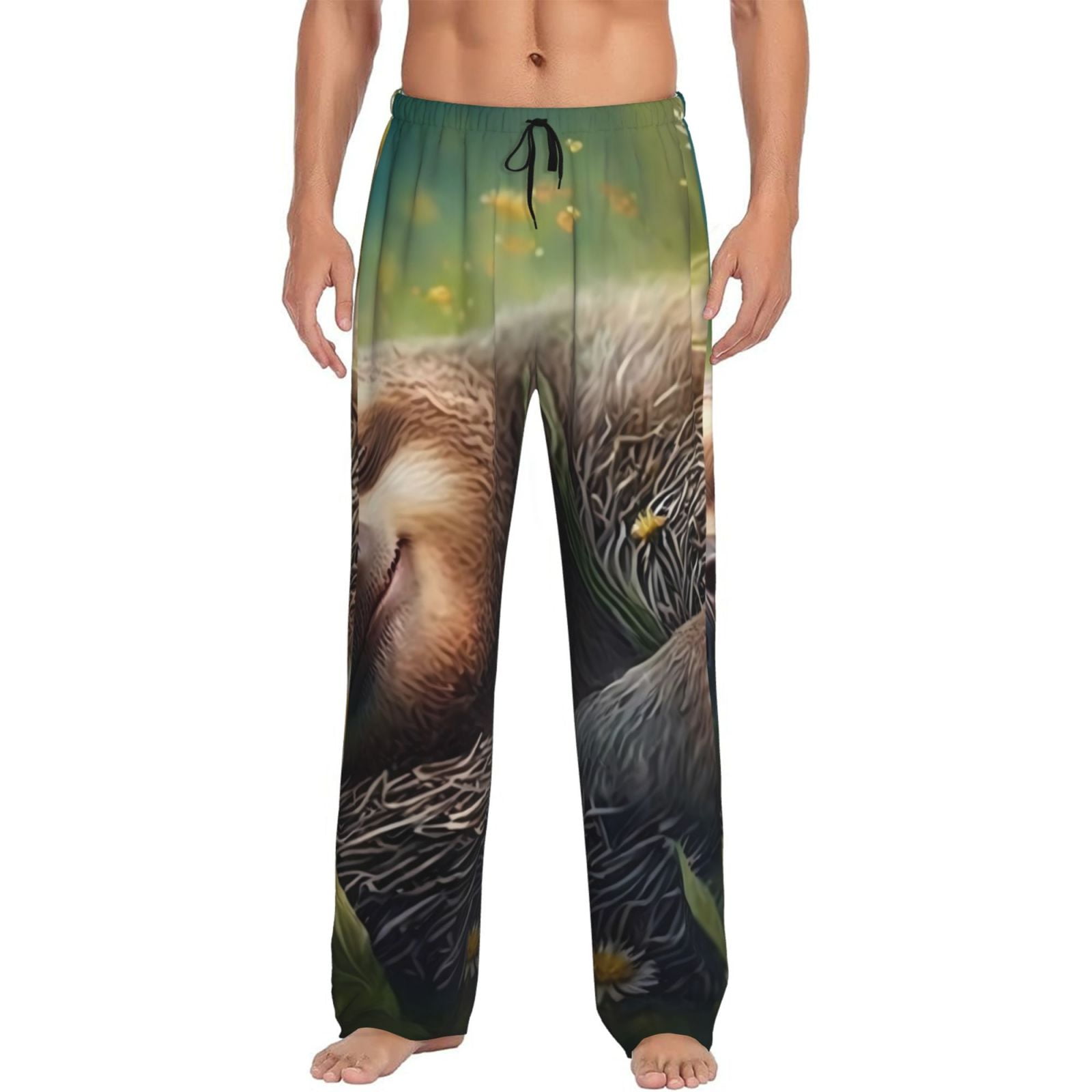 Lukts Daisy Sleeping Sloth for men - sleek Straight Pajama Pants ...