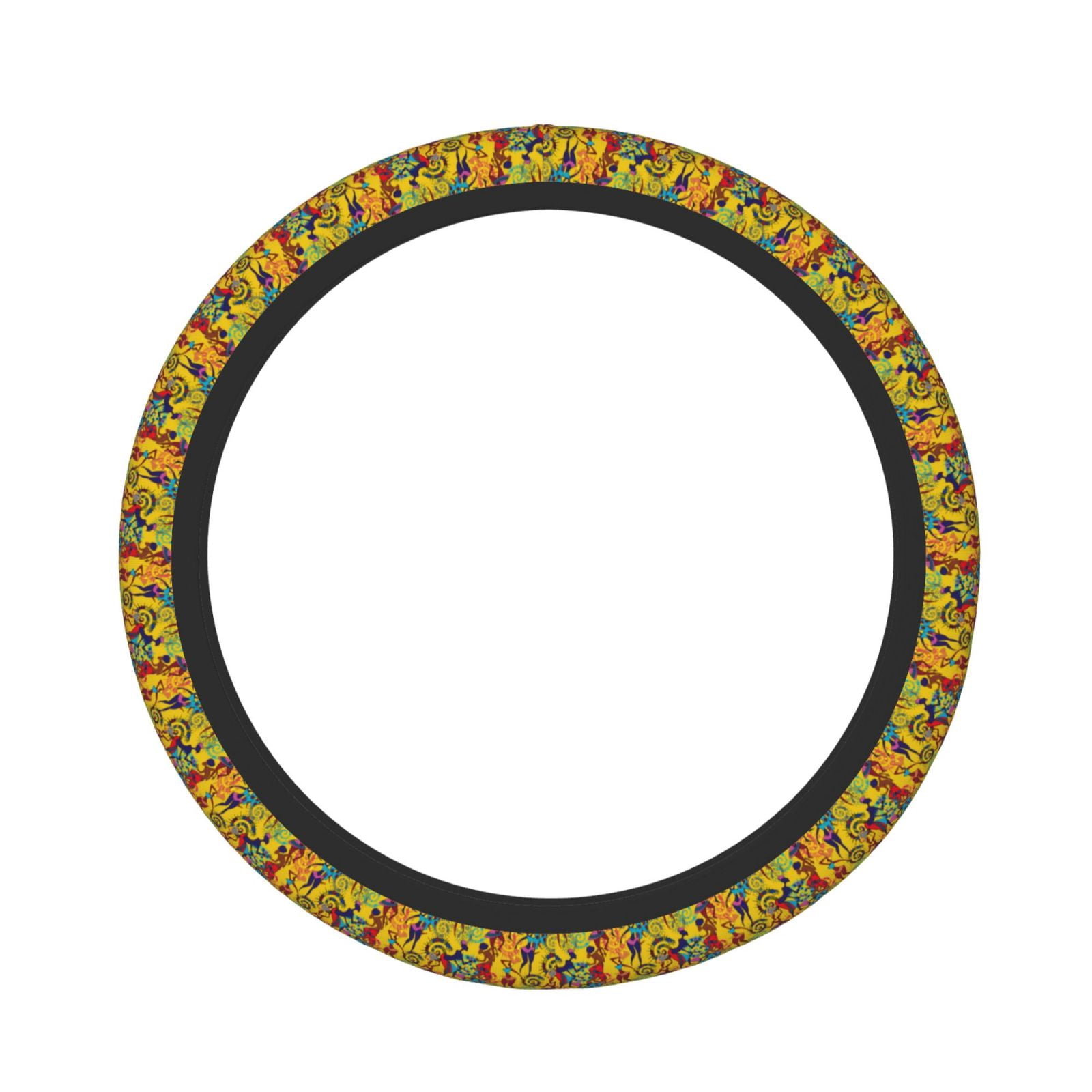 Lukts Dancing African Women Print Steering Wheel Cover,Stretch Elastic ...
